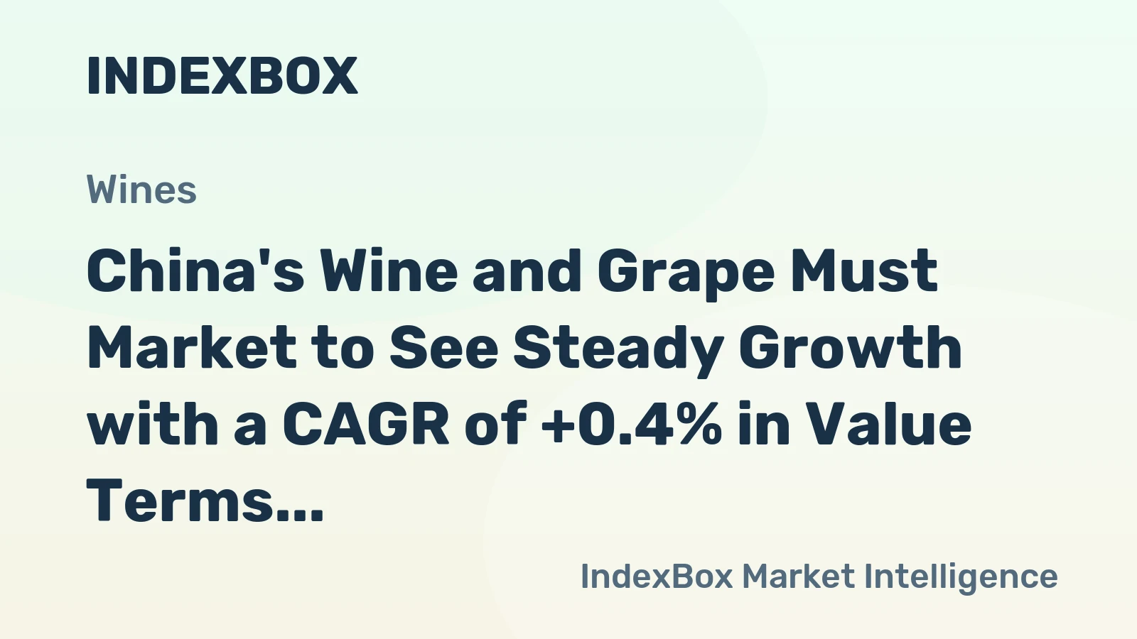 China's Wine and Grape Must Market to See Steady Growth with a CAGR of +0.4% in Value Terms