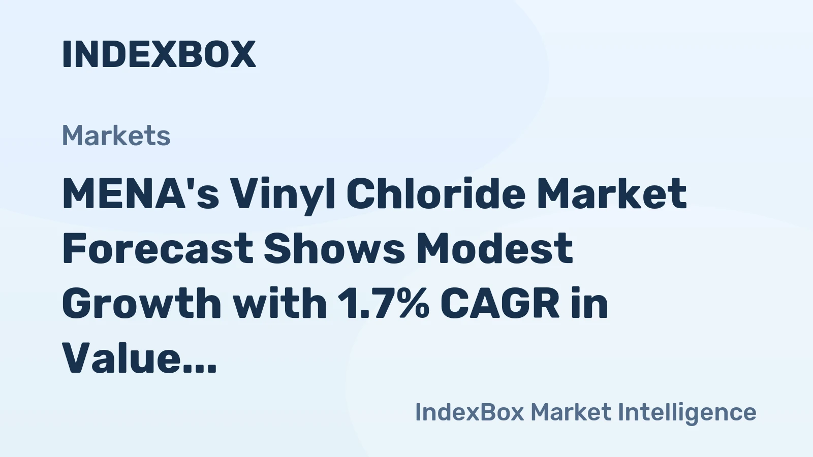 MENA's Vinyl Chloride Market Forecast Shows Modest Growth with 1.7% CAGR in Value Through 2035