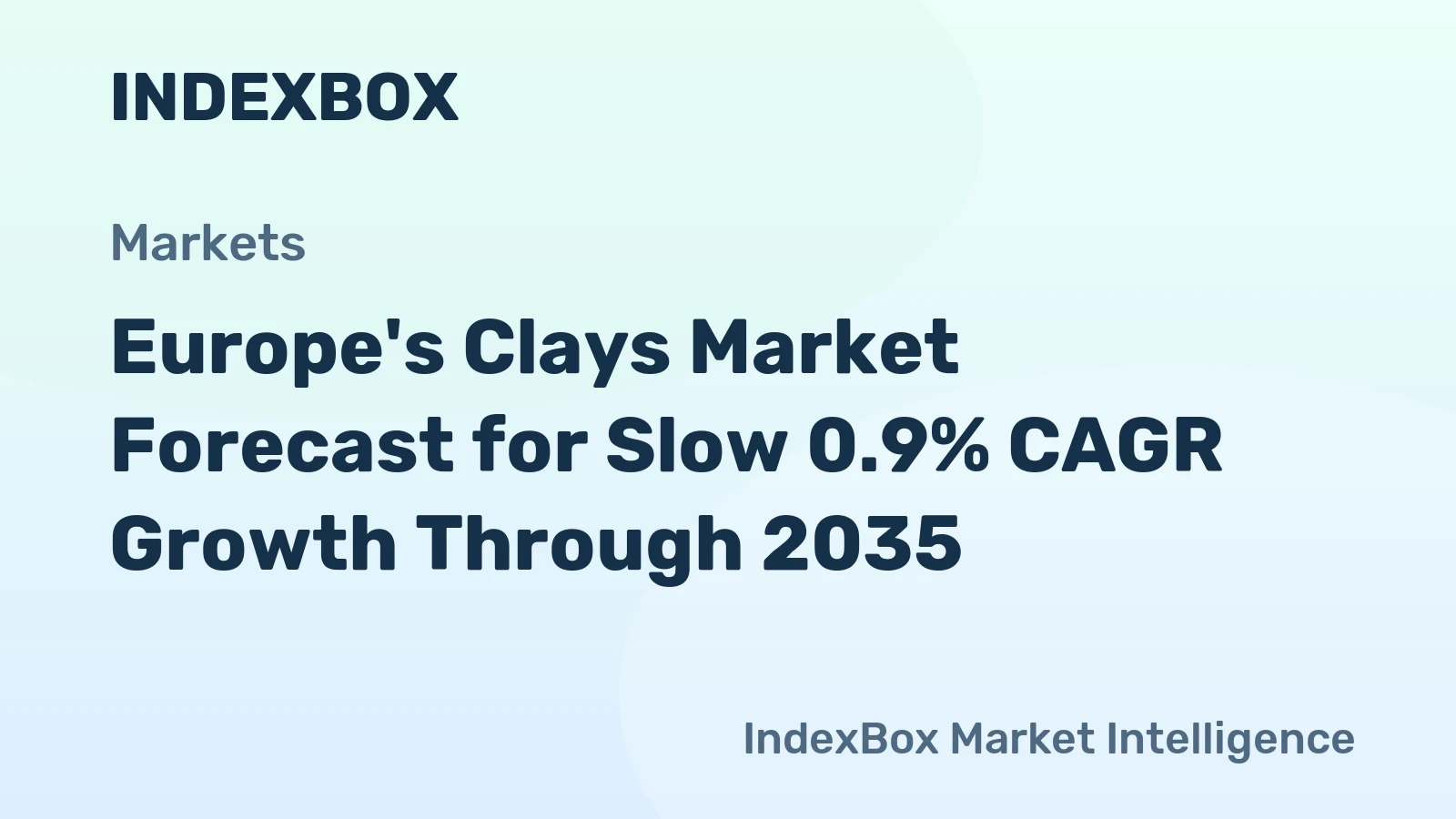 Europe's Clays Market Forecast for Slow 0.9% CAGR Growth Through 2035