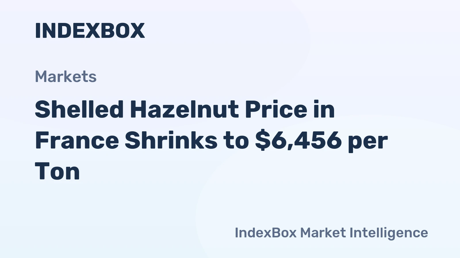 Shelled Hazelnut Price in France Shrinks to $6,456 per Ton