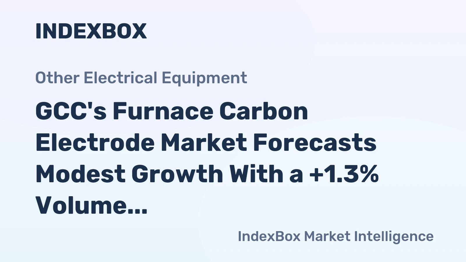 GCC's Furnace Carbon Electrode Market Forecasts Modest Growth With a +1.3% Volume CAGR Through 2035