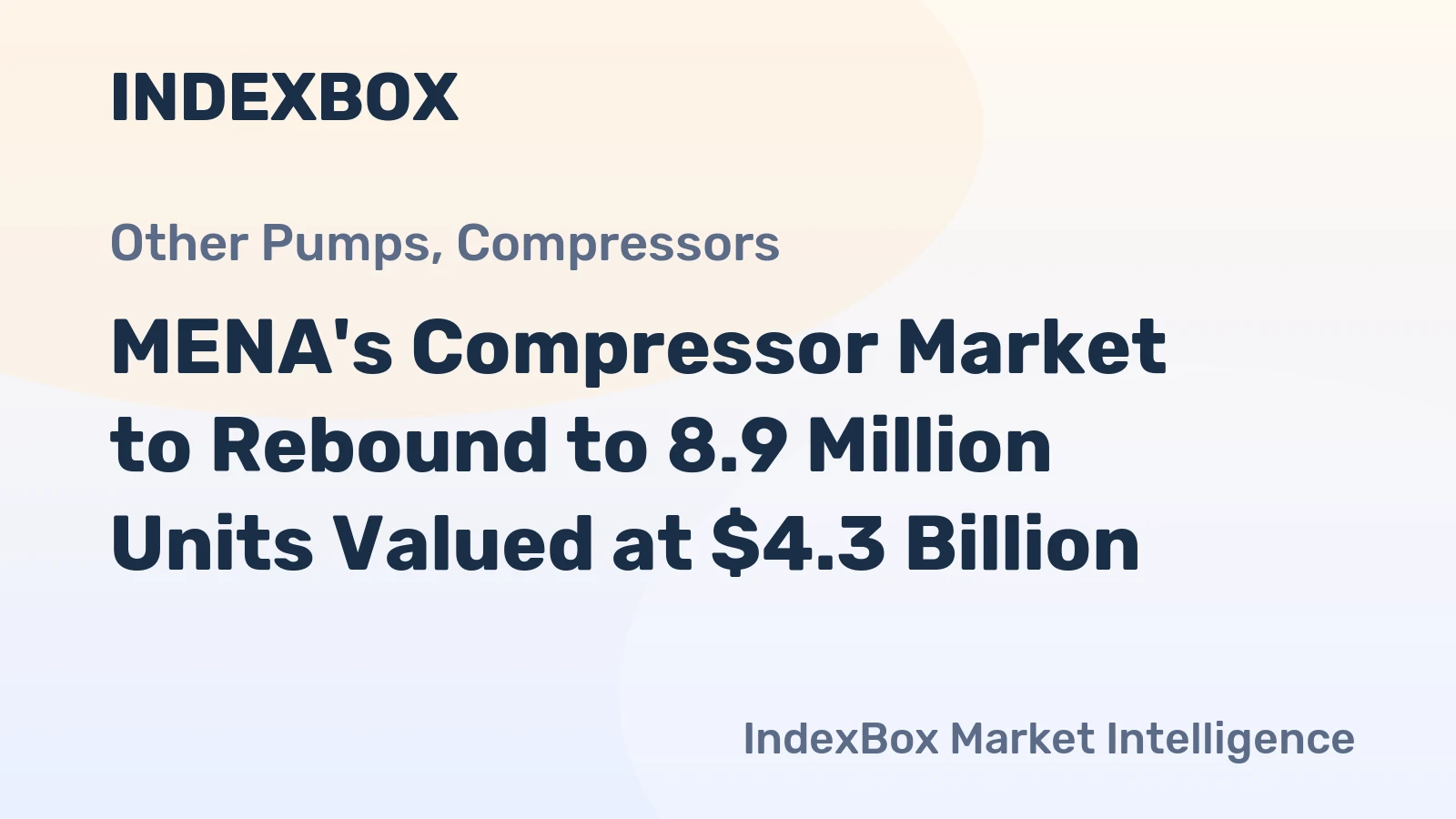 MENA's Compressor Market to Rebound to 8.9 Million Units Valued at $4.3 Billion