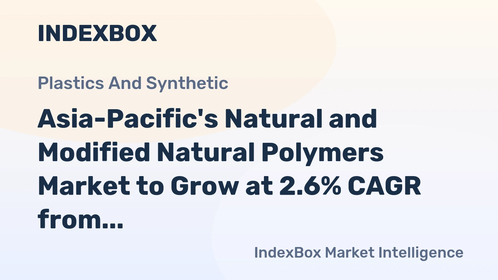 Asia-Pacific's Natural and Modified Natural Polymers Market to Grow at 2.6% CAGR from 2024-2035, Reaching 4.8M Tons