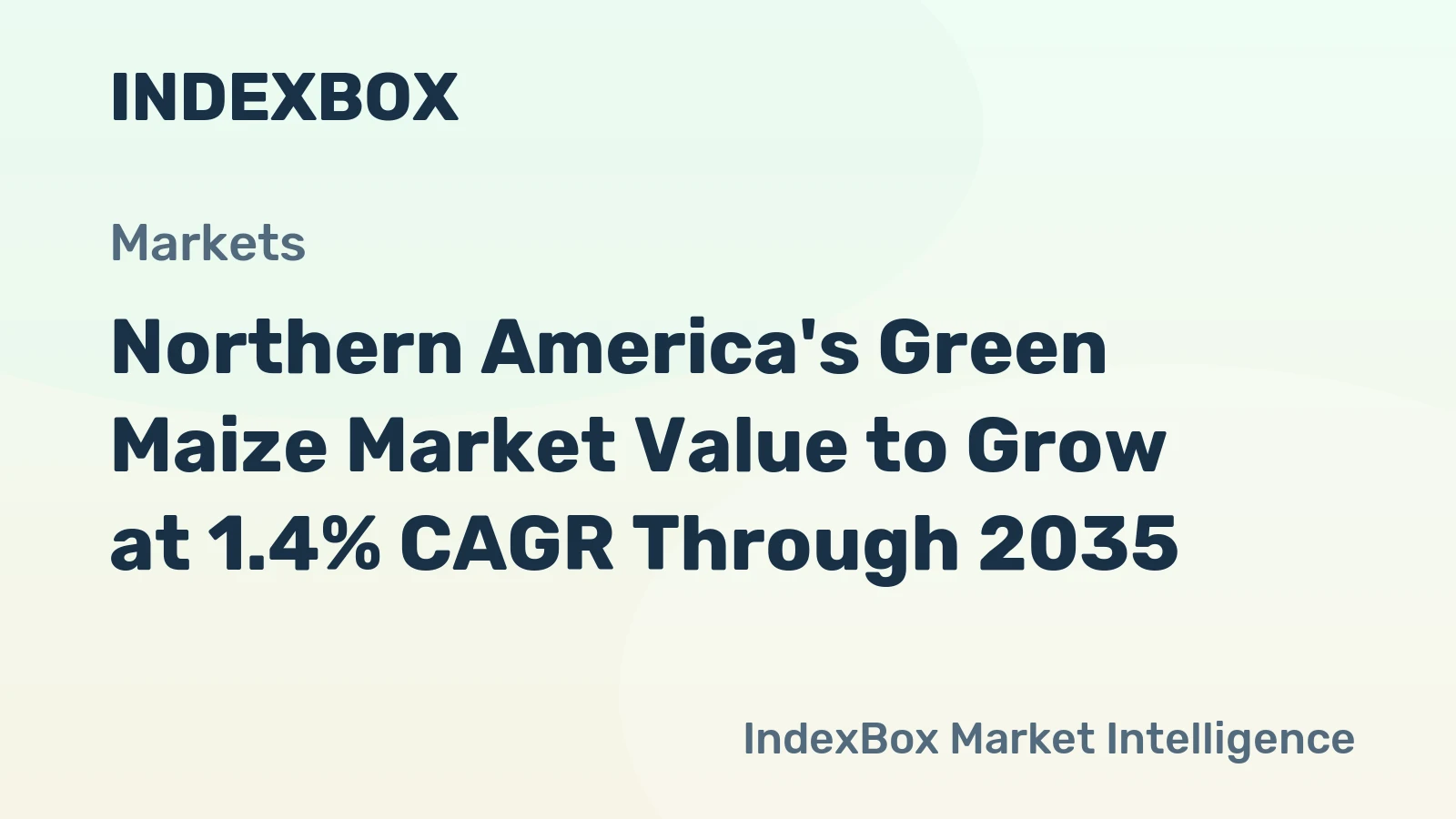 Northern America's Green Maize Market Value to Grow at 1.4% CAGR Through 2035