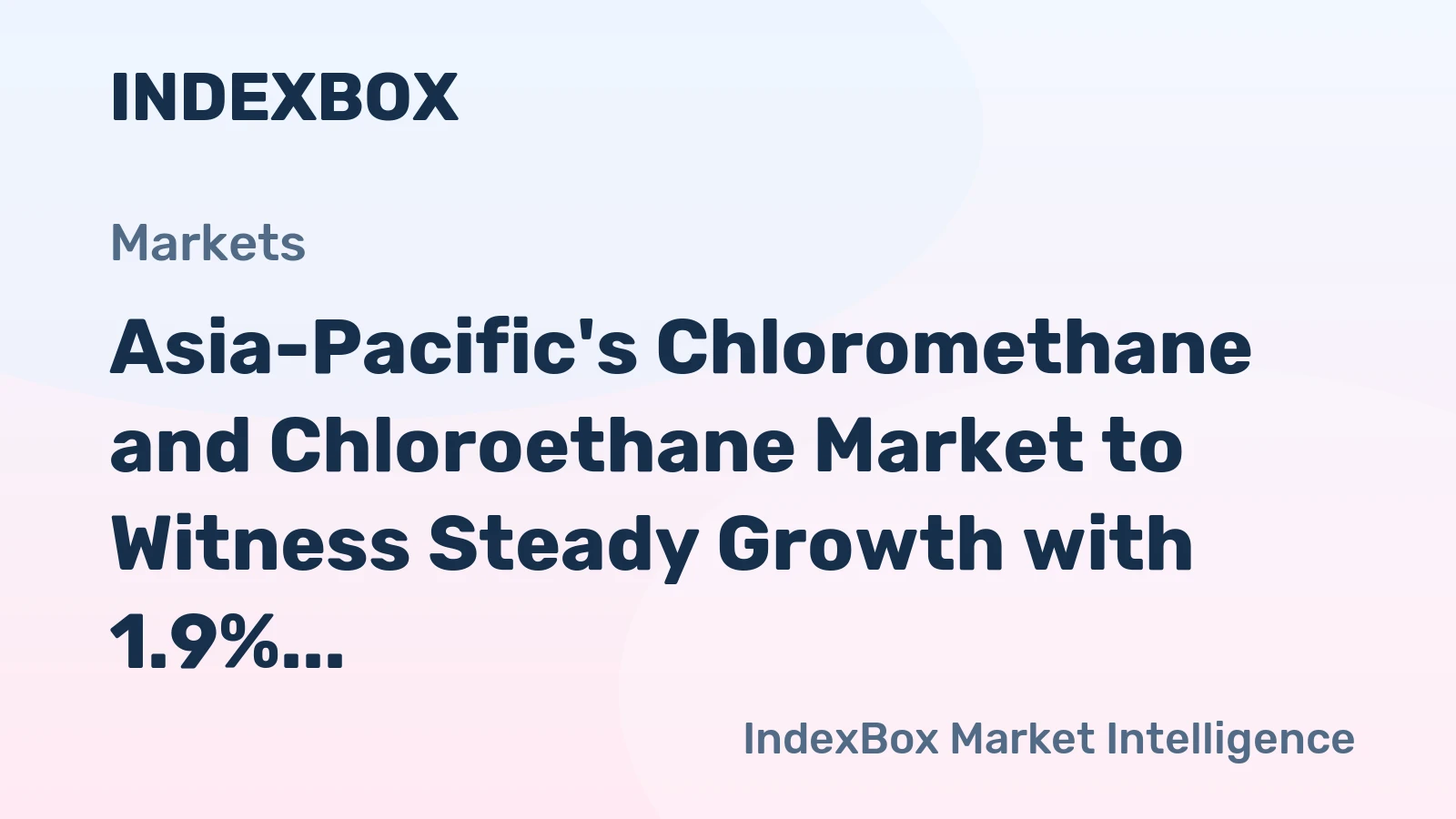 Asia-Pacific's Chloromethane and Chloroethane Market to Witness Steady Growth with 1.9% CAGR from 2024 to 2035