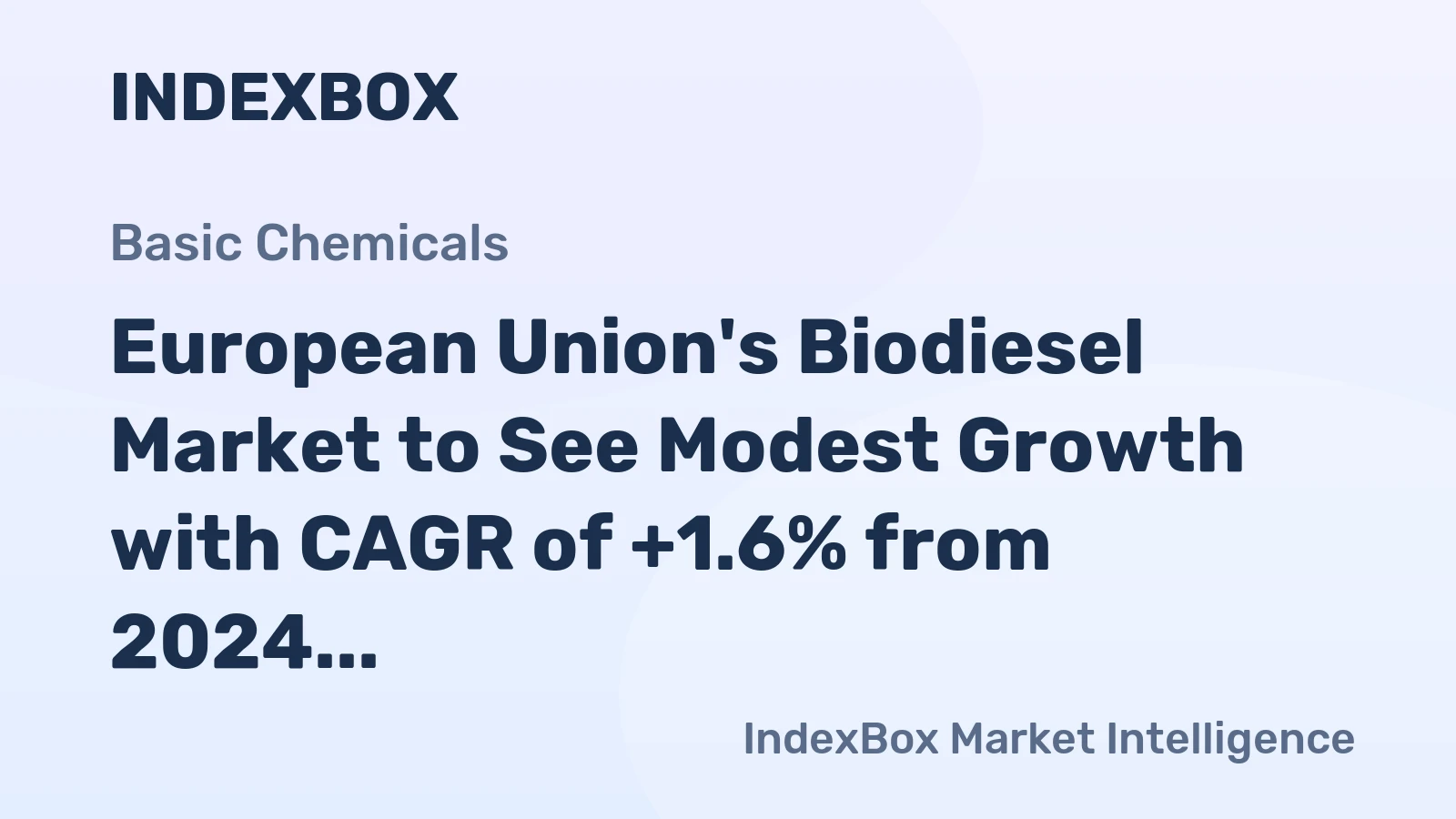 European Union's Biodiesel Market to See Modest Growth with CAGR of +1.6% from 2024 to 2035