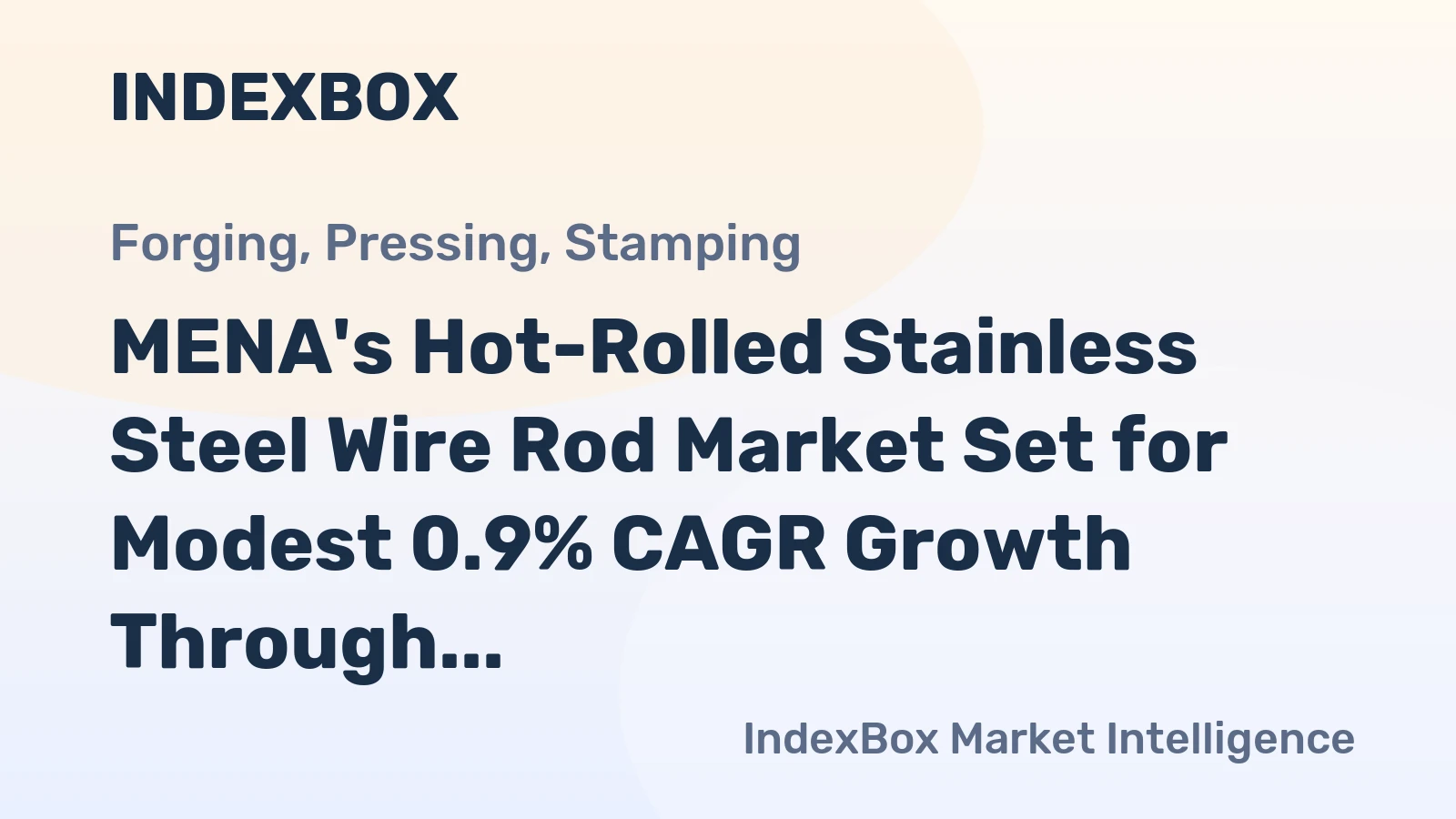 MENA's Hot-Rolled Stainless Steel Wire Rod Market Set for Modest 0.9% CAGR Growth Through 2035