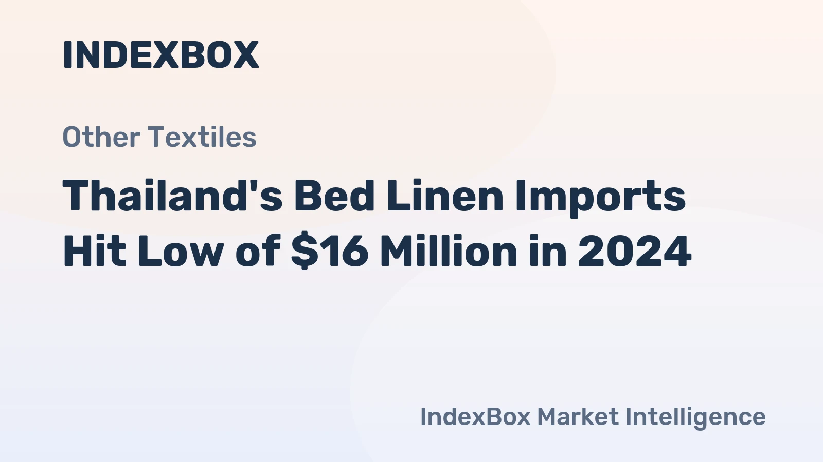 Thailand's Bed Linen Imports Hit Low of $16 Million in 2024