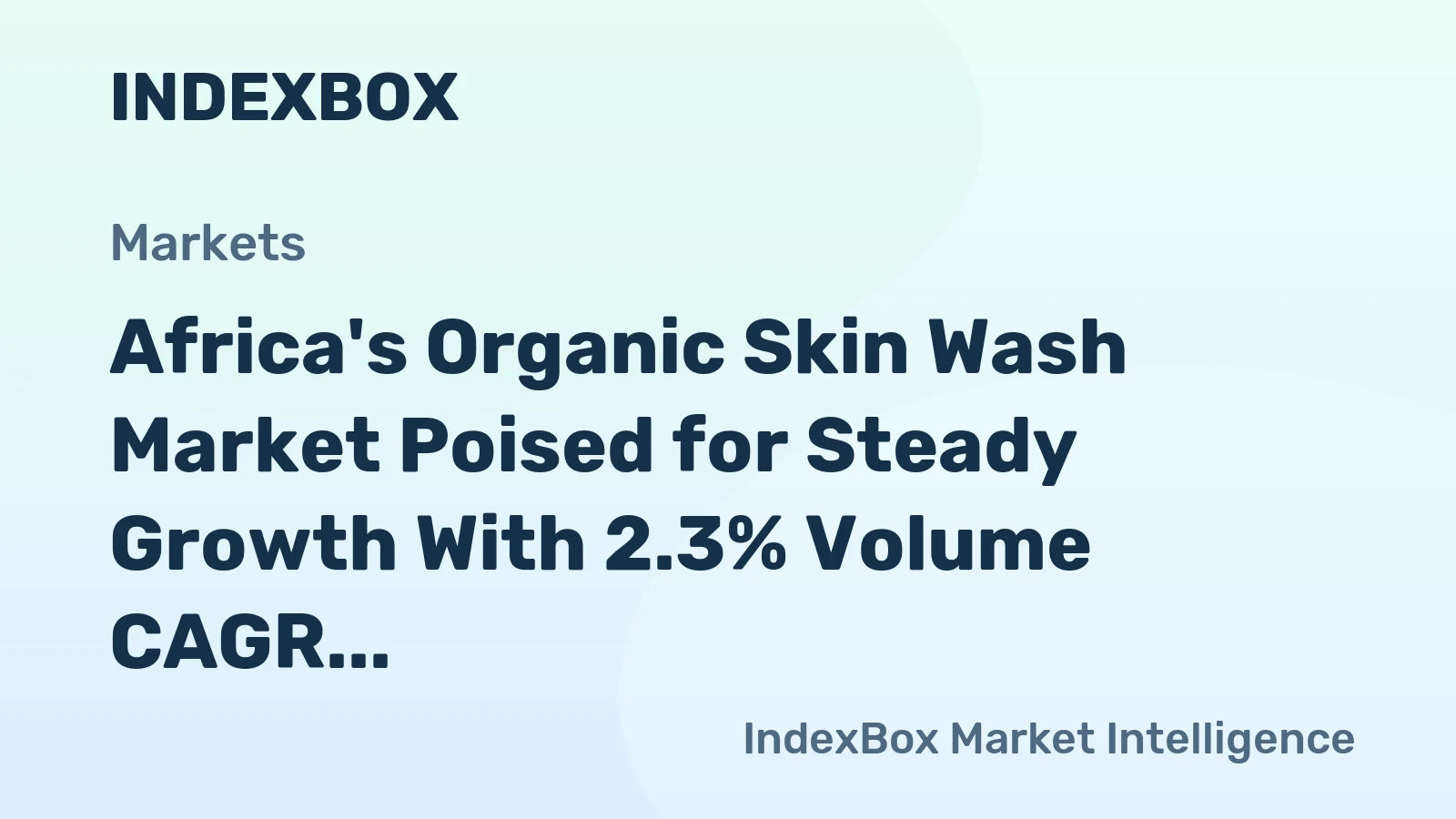 Africa's Organic Skin Wash Market Poised for Steady Growth With 2.3% Volume CAGR Through 2035