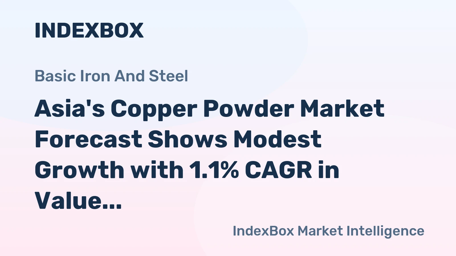 Asia's Copper Powder Market Forecast Shows Modest Growth with 1.1% CAGR in Value Through 2035