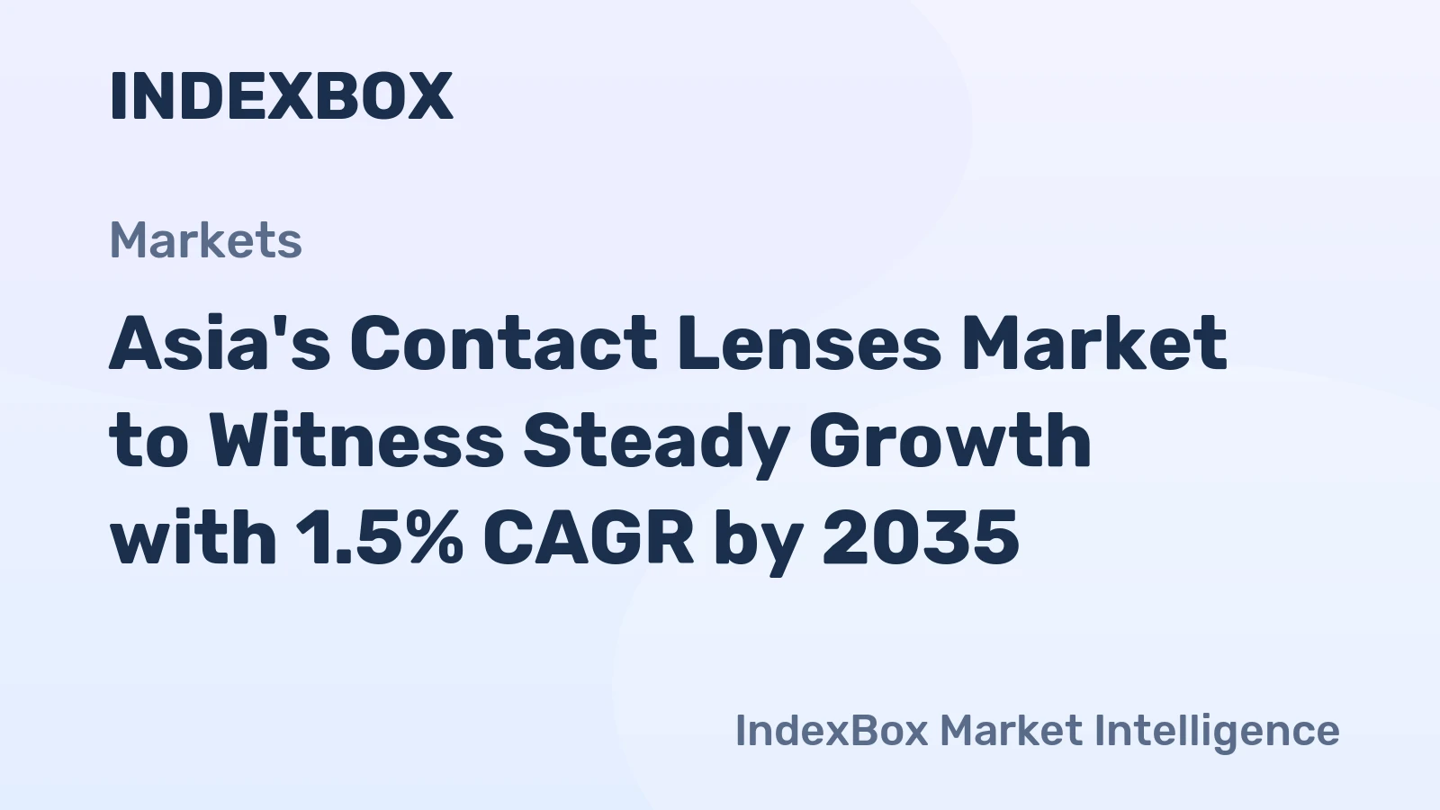 Asia's Contact Lenses Market to Witness Steady Growth with 1.5% CAGR by 2035