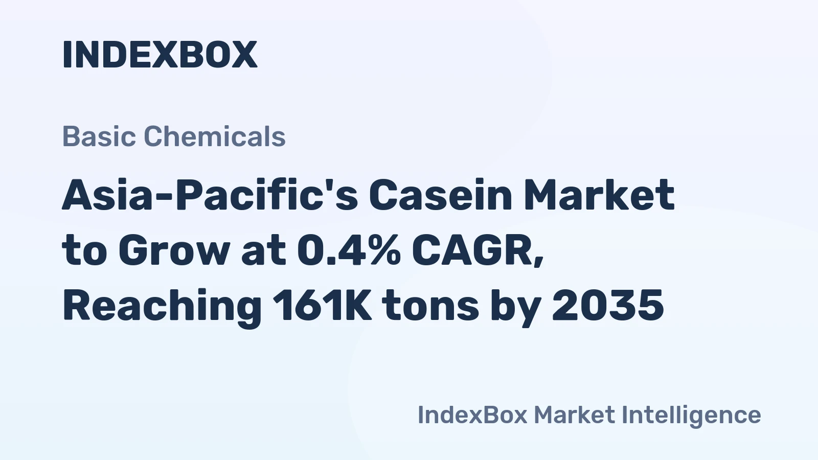 Asia-Pacific's Casein Market to Grow at 0.4% CAGR, Reaching 161K tons by 2035