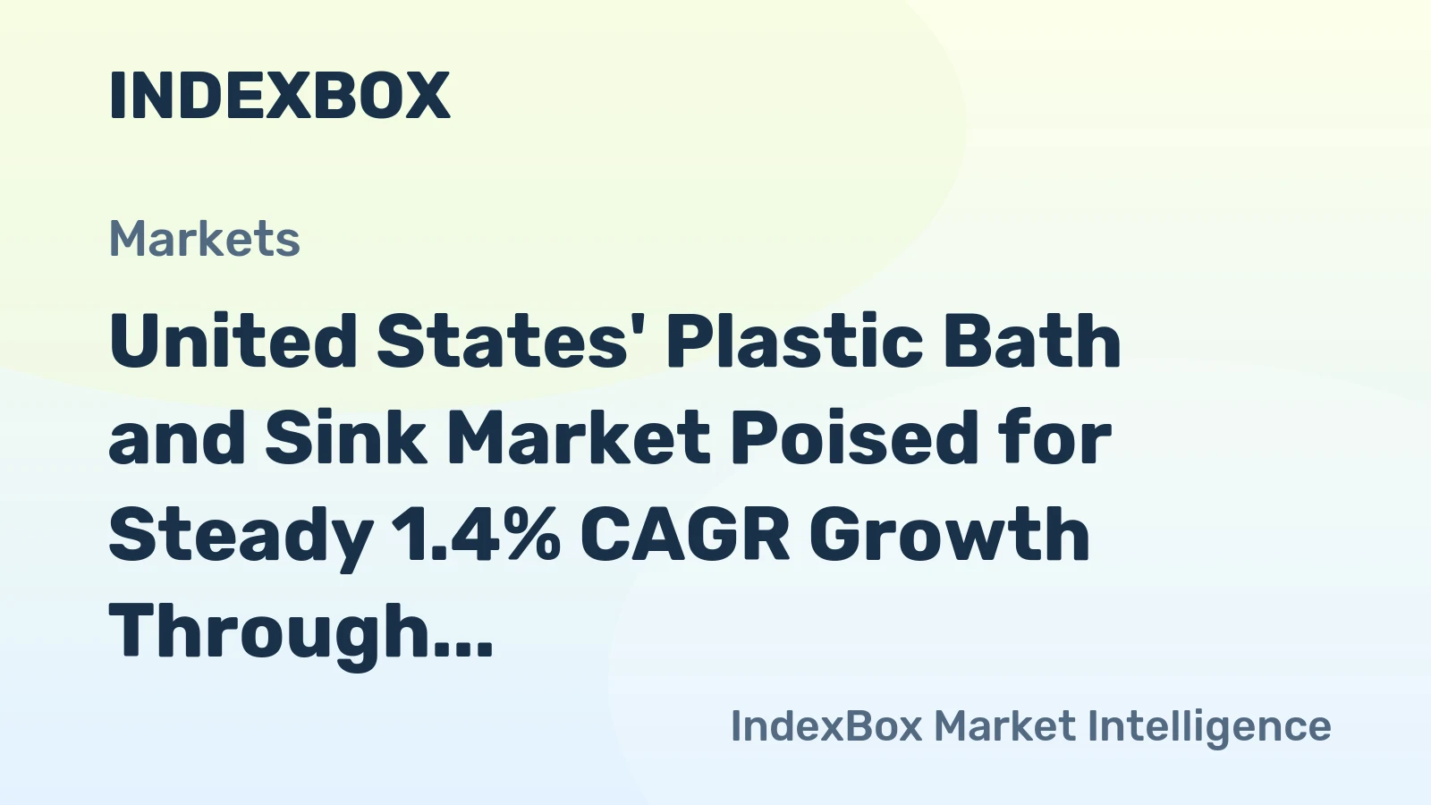 United States' Plastic Bath and Sink Market Poised for Steady 1.4% CAGR Growth Through 2035