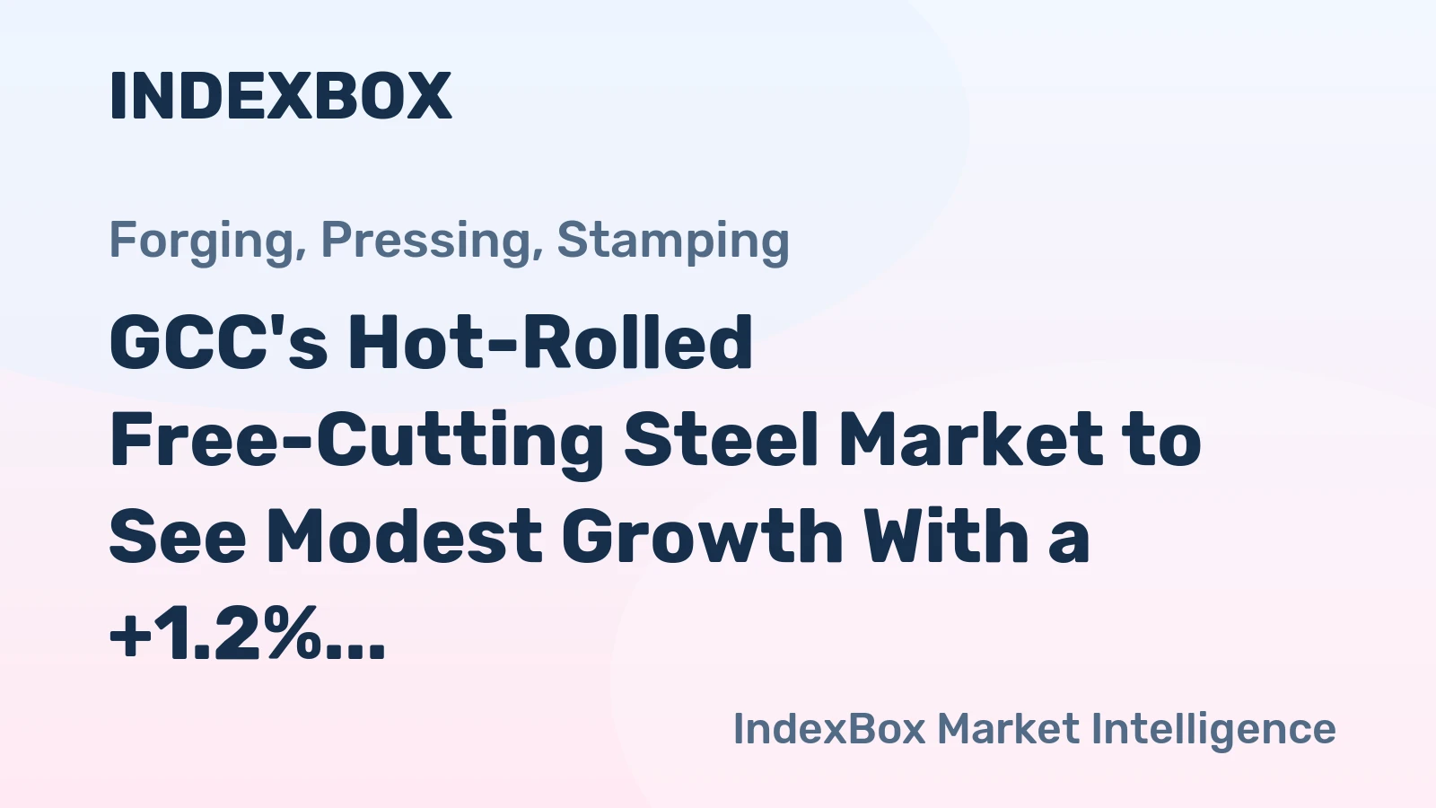 GCC's Hot-Rolled Free-Cutting Steel Market to See Modest Growth With a +1.2% CAGR Through 2035