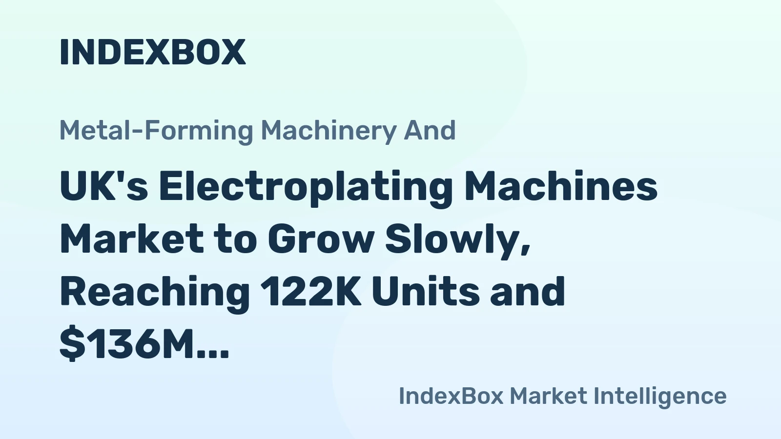 UK's Electroplating Machines Market to Grow Slowly, Reaching 122K Units and $136M by 2035
