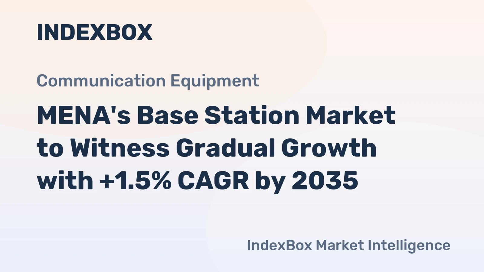 MENA's Base Station Market to Witness Gradual Growth with +1.5% CAGR by 2035