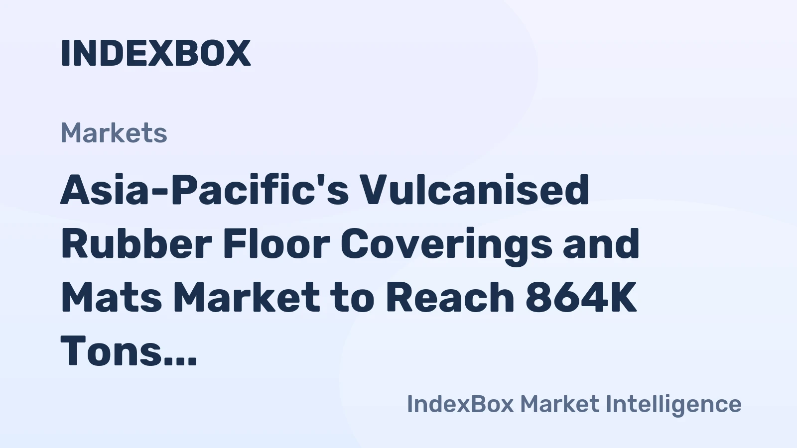 Asia-Pacific's Vulcanised Rubber Floor Coverings and Mats Market to Reach 864K Tons and $2.6B by 2035