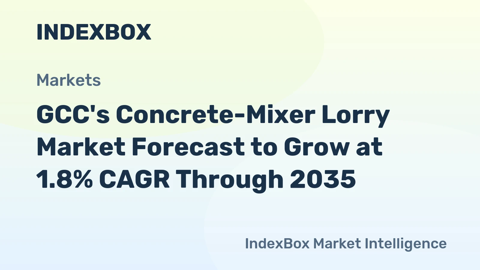 GCC's Concrete-Mixer Lorry Market Forecast to Grow at 1.8% CAGR Through 2035