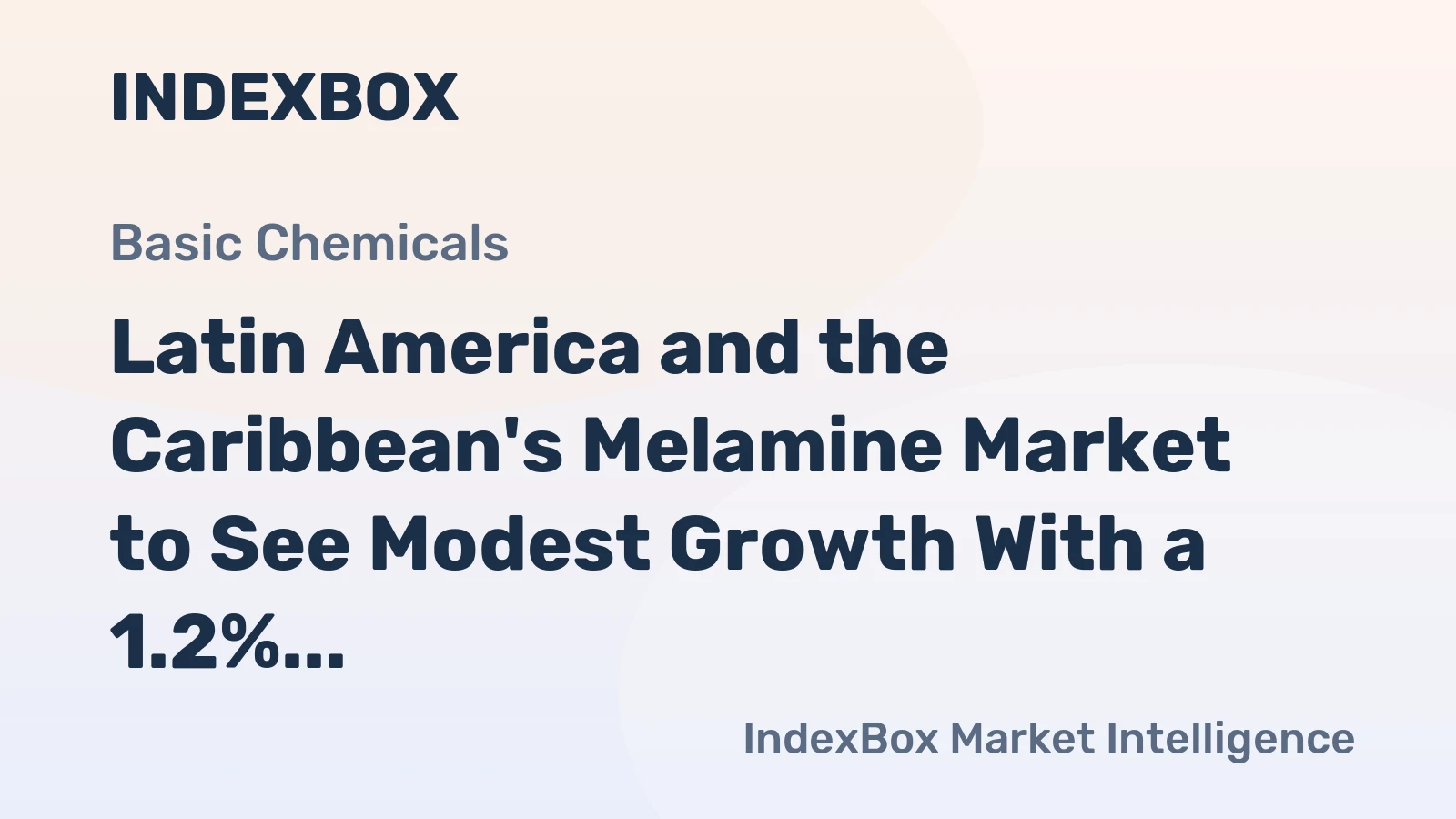 Latin America and the Caribbean's Melamine Market to See Modest Growth With a 1.2% CAGR Through 2035