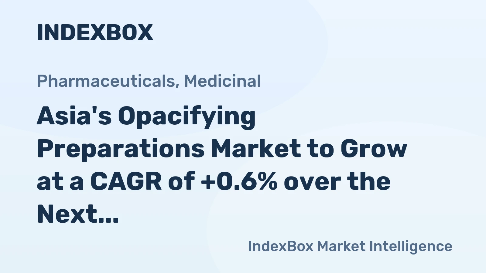 Asia's Opacifying Preparations Market to Grow at a CAGR of +0.6% over the Next Decade