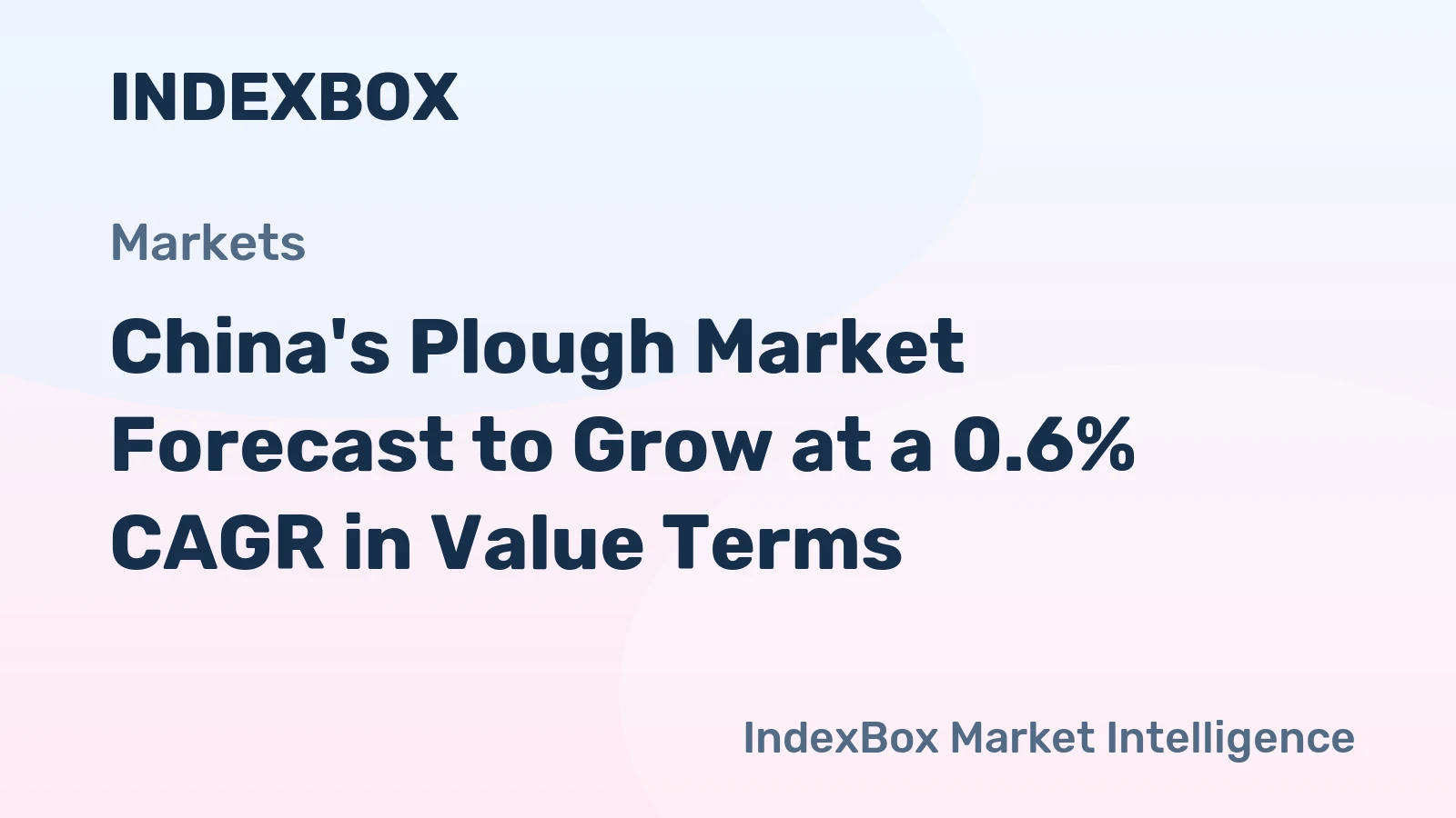 China's Plough Market Forecast to Grow at a 0.6% CAGR in Value Terms