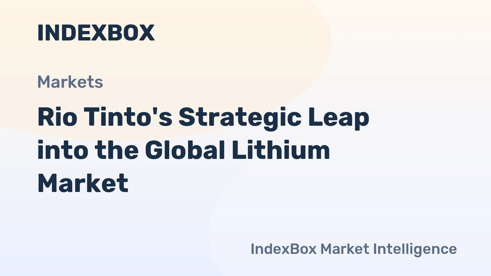Rio Tinto's Strategic Leap into the Global Lithium Market