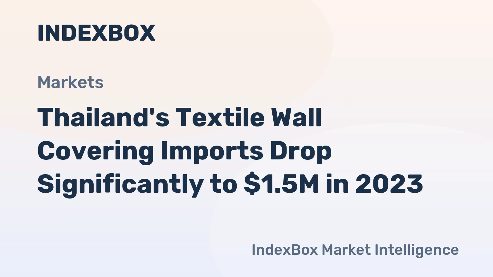 Thailand's Textile Wall Covering Imports Drop Significantly to $1.5M in 2023