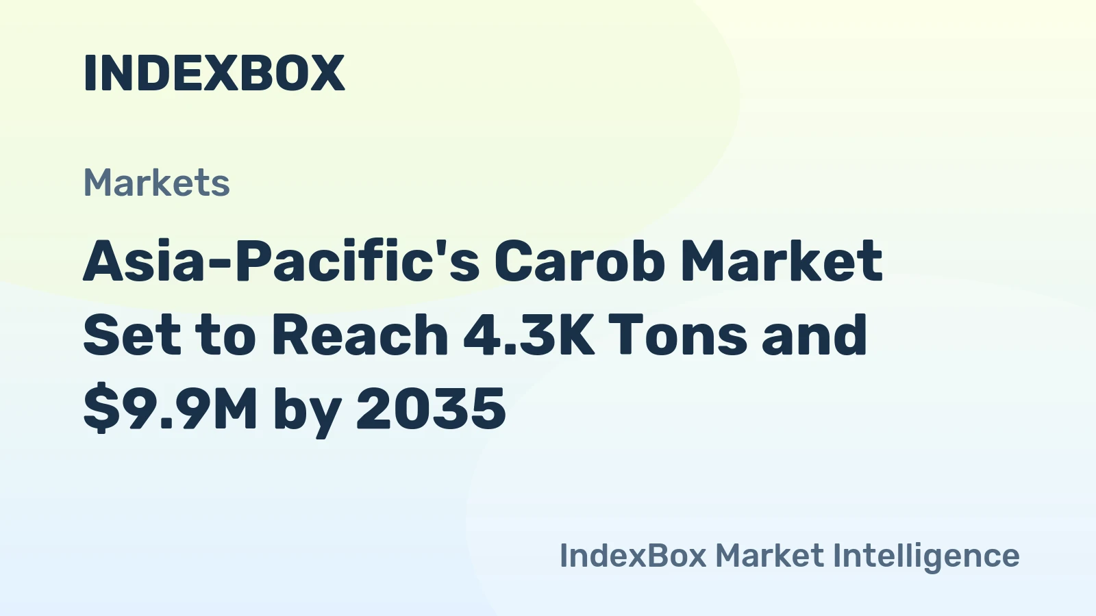 Asia-Pacific's Carob Market Set to Reach 4.3K Tons and $9.9M by 2035