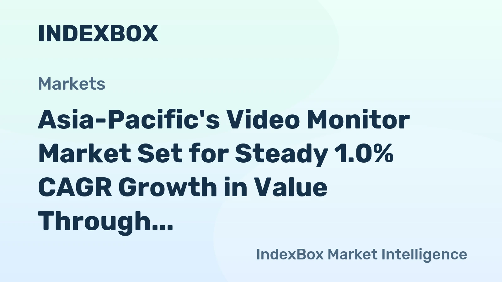 Asia-Pacific's Video Monitor Market Set for Steady 1.0% CAGR Growth in Value Through 2035