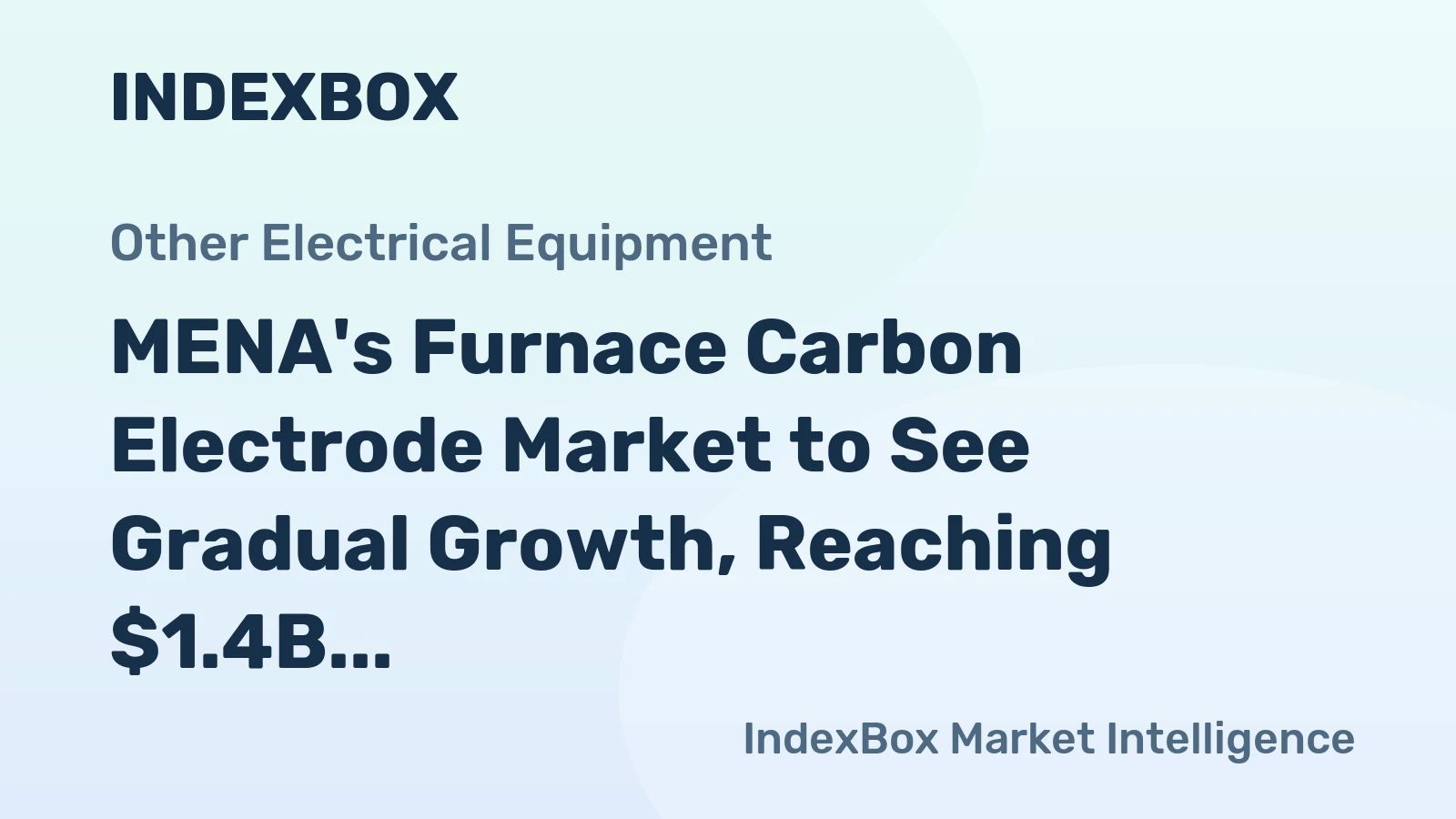 MENA's Furnace Carbon Electrode Market to See Gradual Growth, Reaching $1.4B by 2035