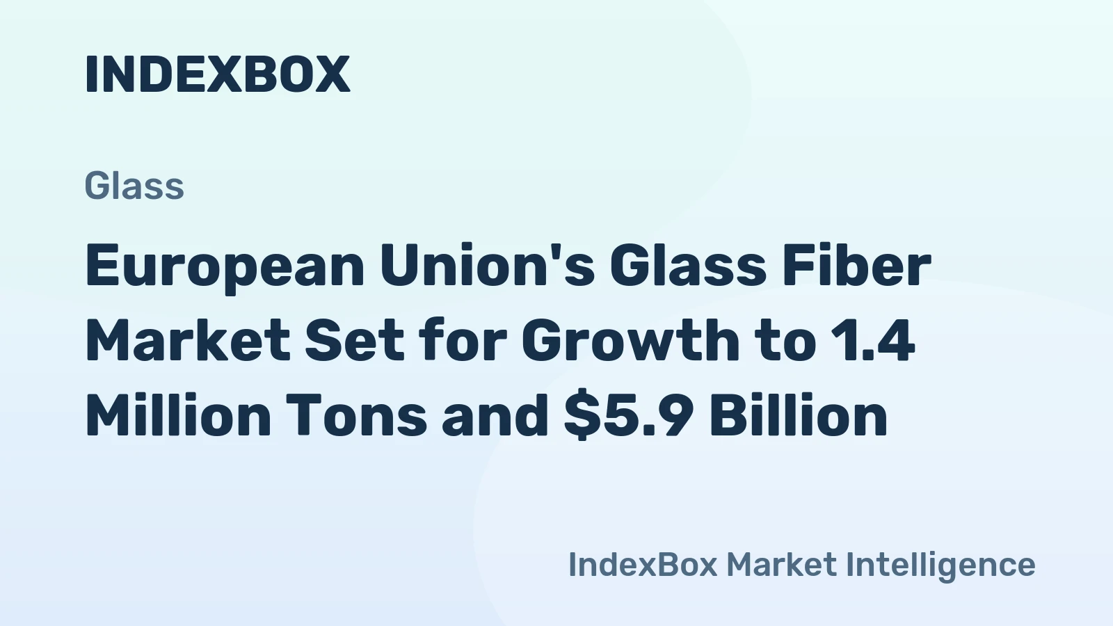 European Union's Glass Fiber Market Set for Growth to 1.4 Million Tons and $5.9 Billion