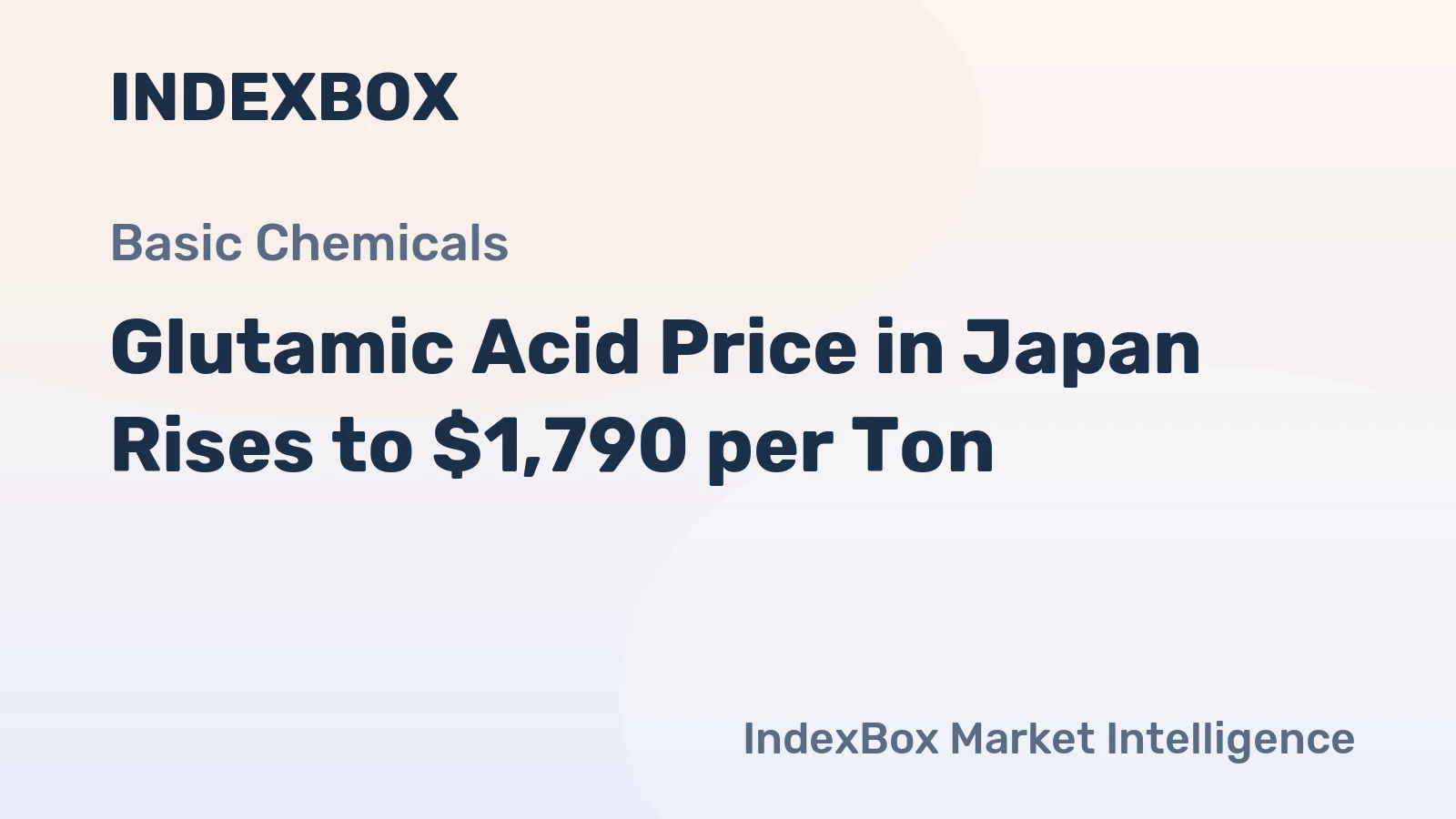 Glutamic Acid Price in Japan Rises to $1,790 per Ton