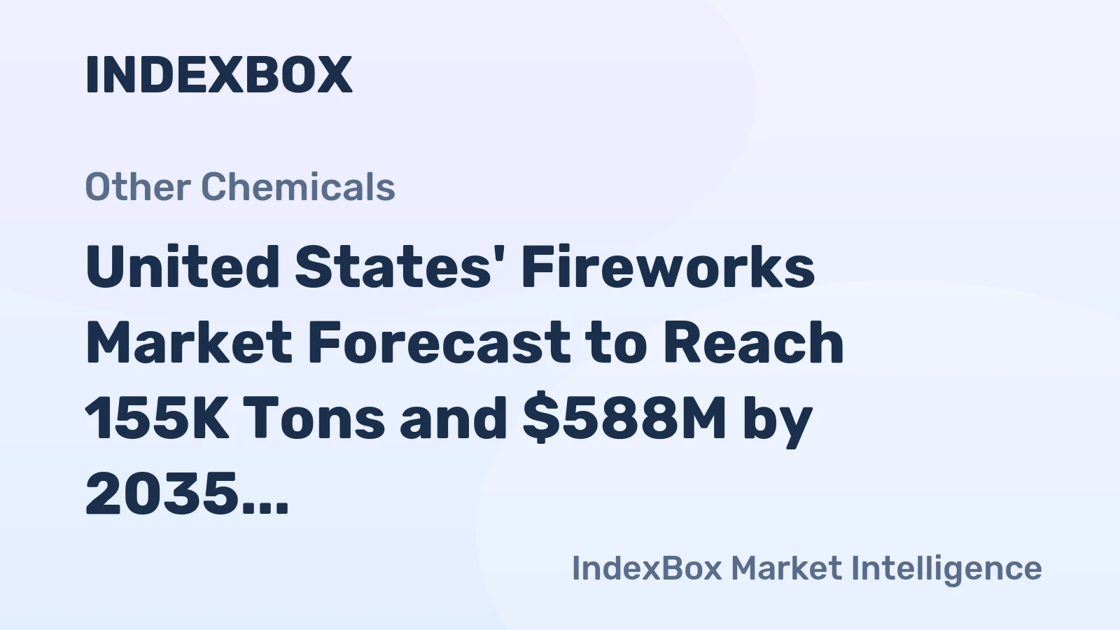 United States' Fireworks Market Forecast to Reach 155K Tons and $588M by 2035