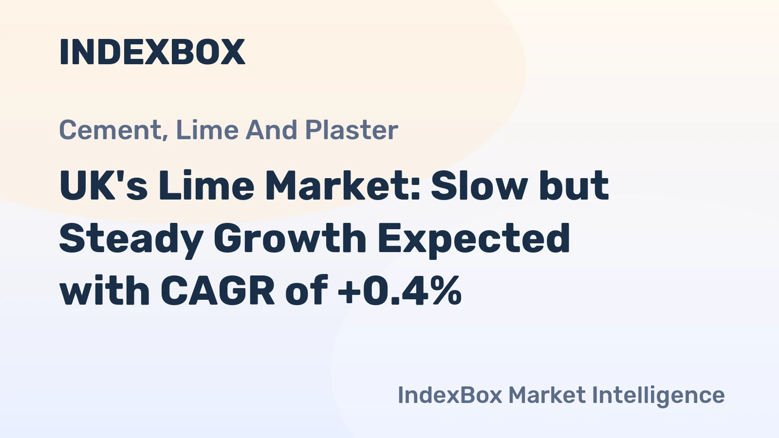 UK's Lime Market: Slow but Steady Growth Expected with CAGR of +0.4%