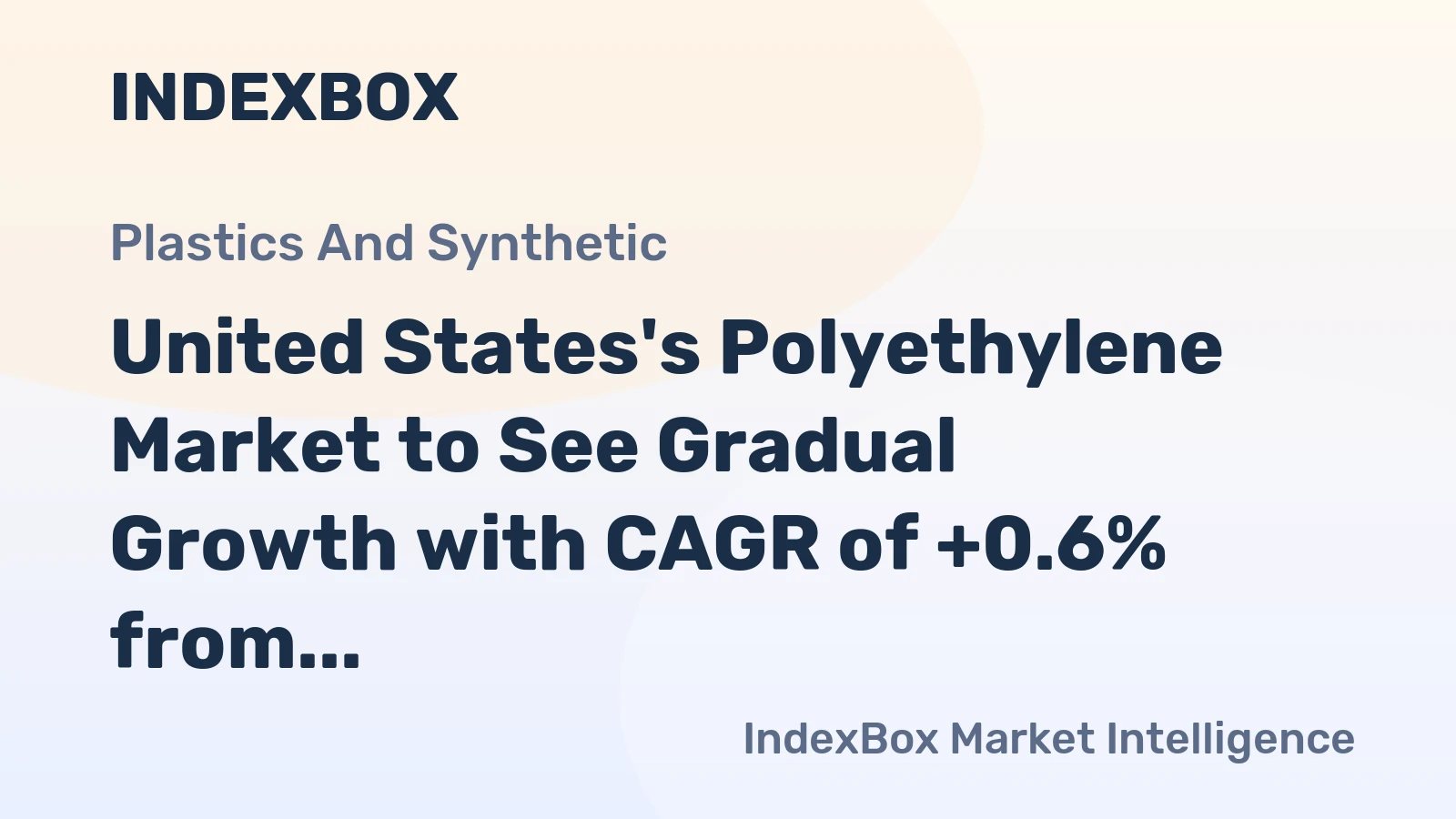 United States's Polyethylene Market to See Gradual Growth with CAGR of +0.6% from 2024-2035
