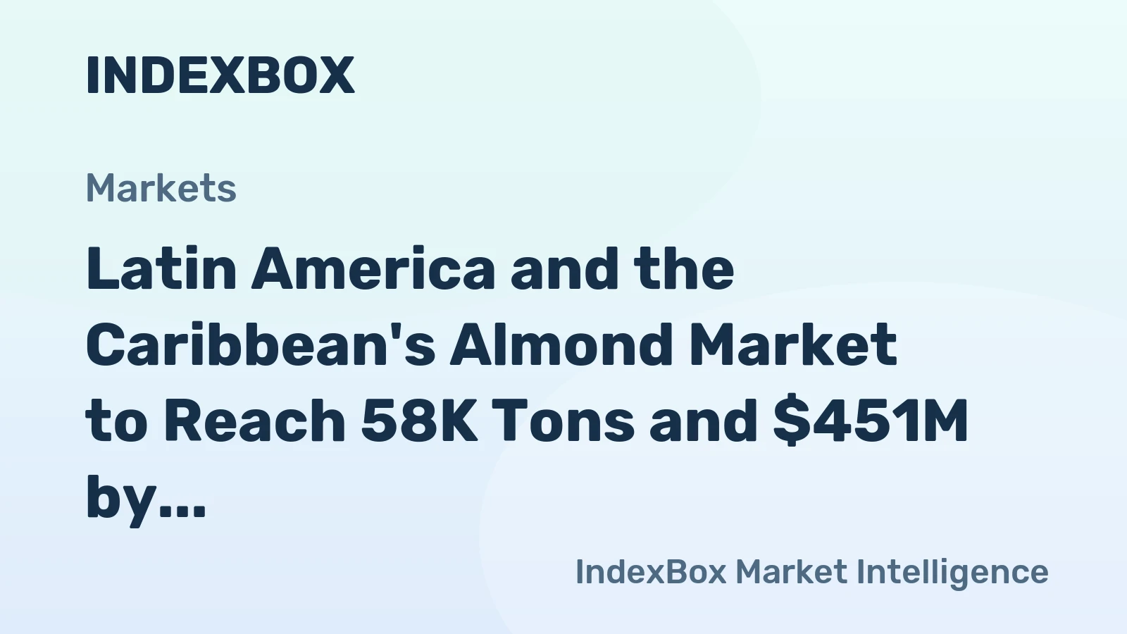 Latin America and the Caribbean's Almond Market to Reach 58K Tons and $451M by 2035