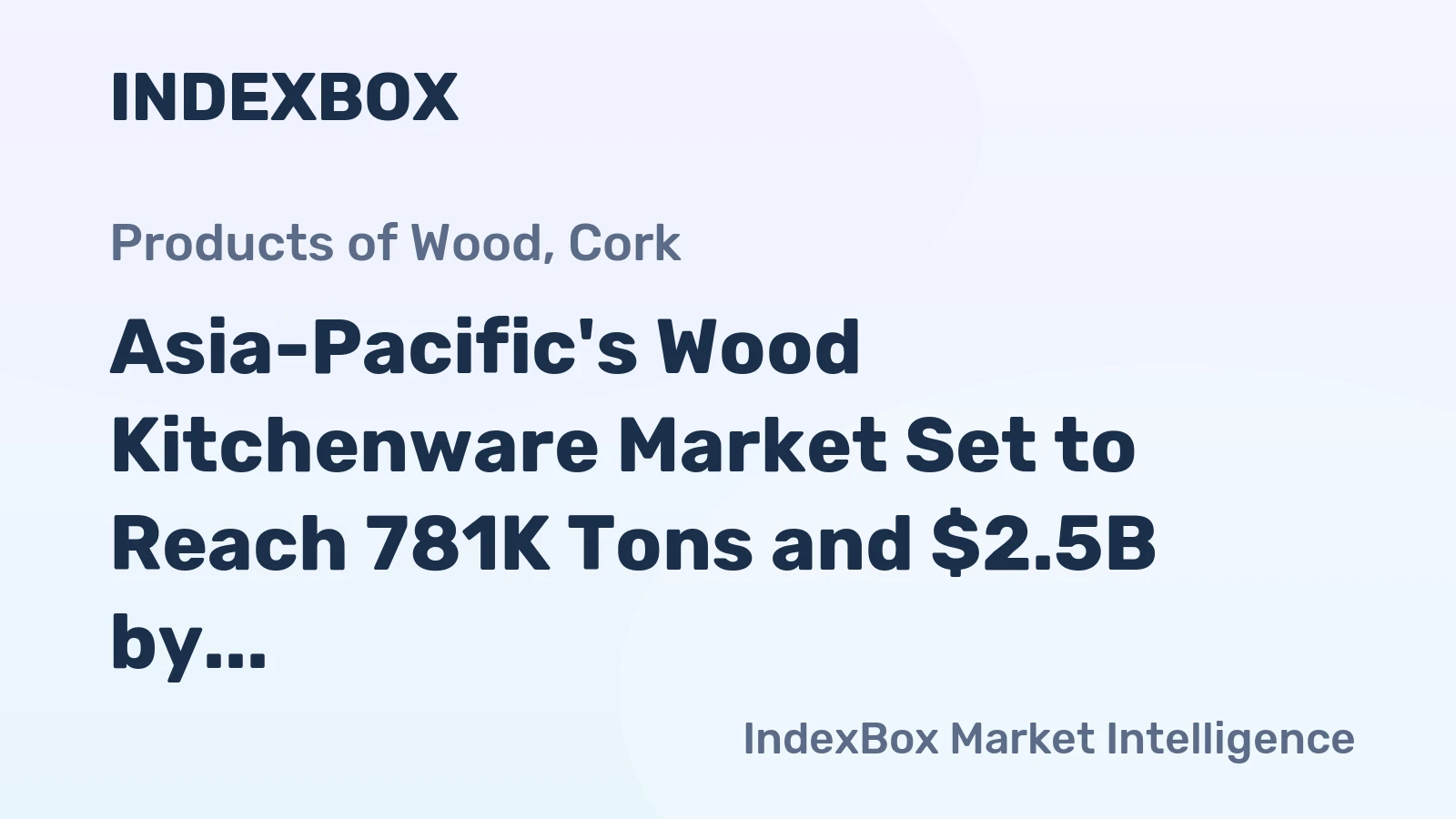 Asia-Pacific's Wood Kitchenware Market Set to Reach 781K Tons and $2.5B by 2035