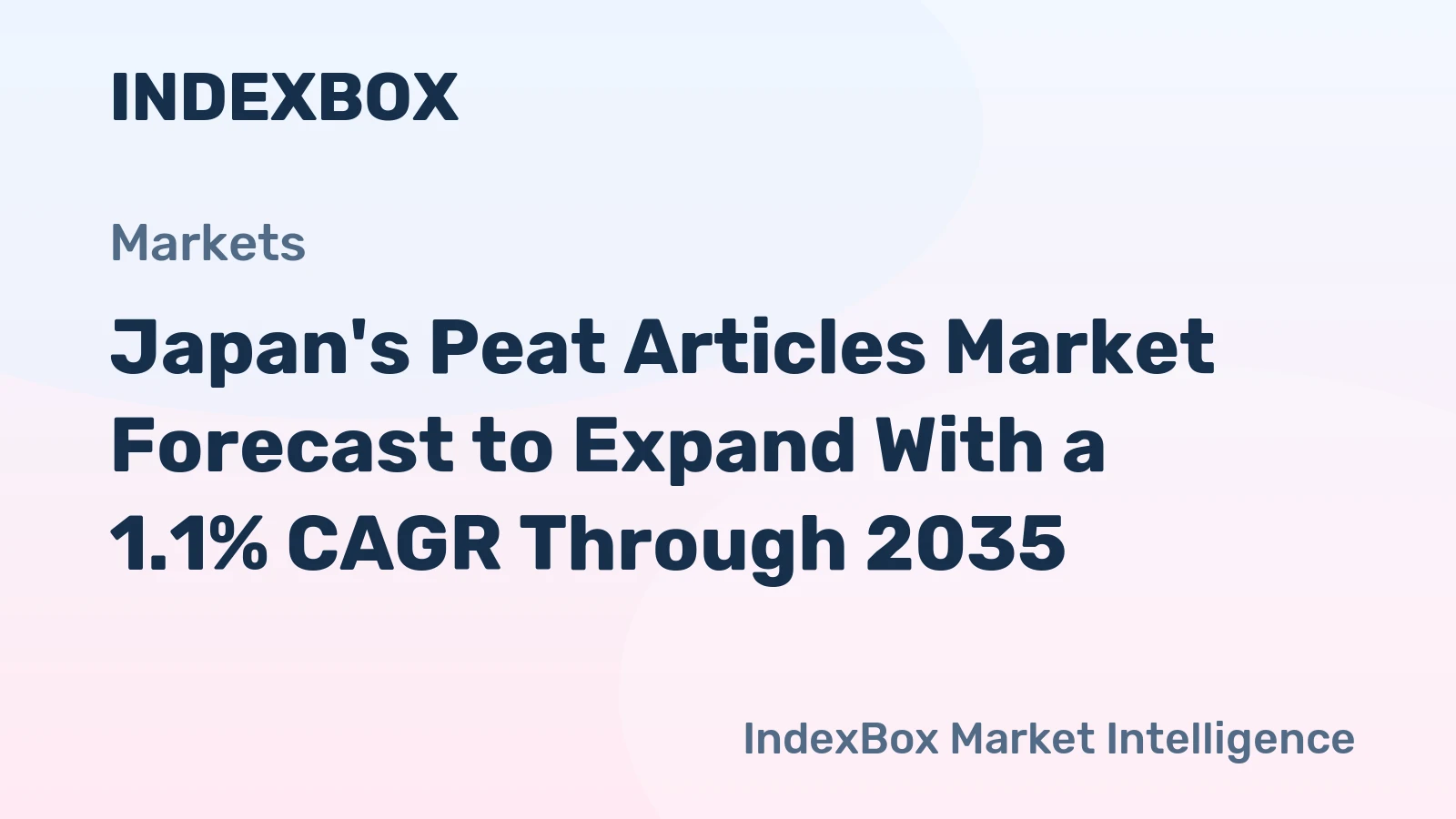 Japan's Peat Articles Market Forecast to Expand With a 1.1% CAGR Through 2035