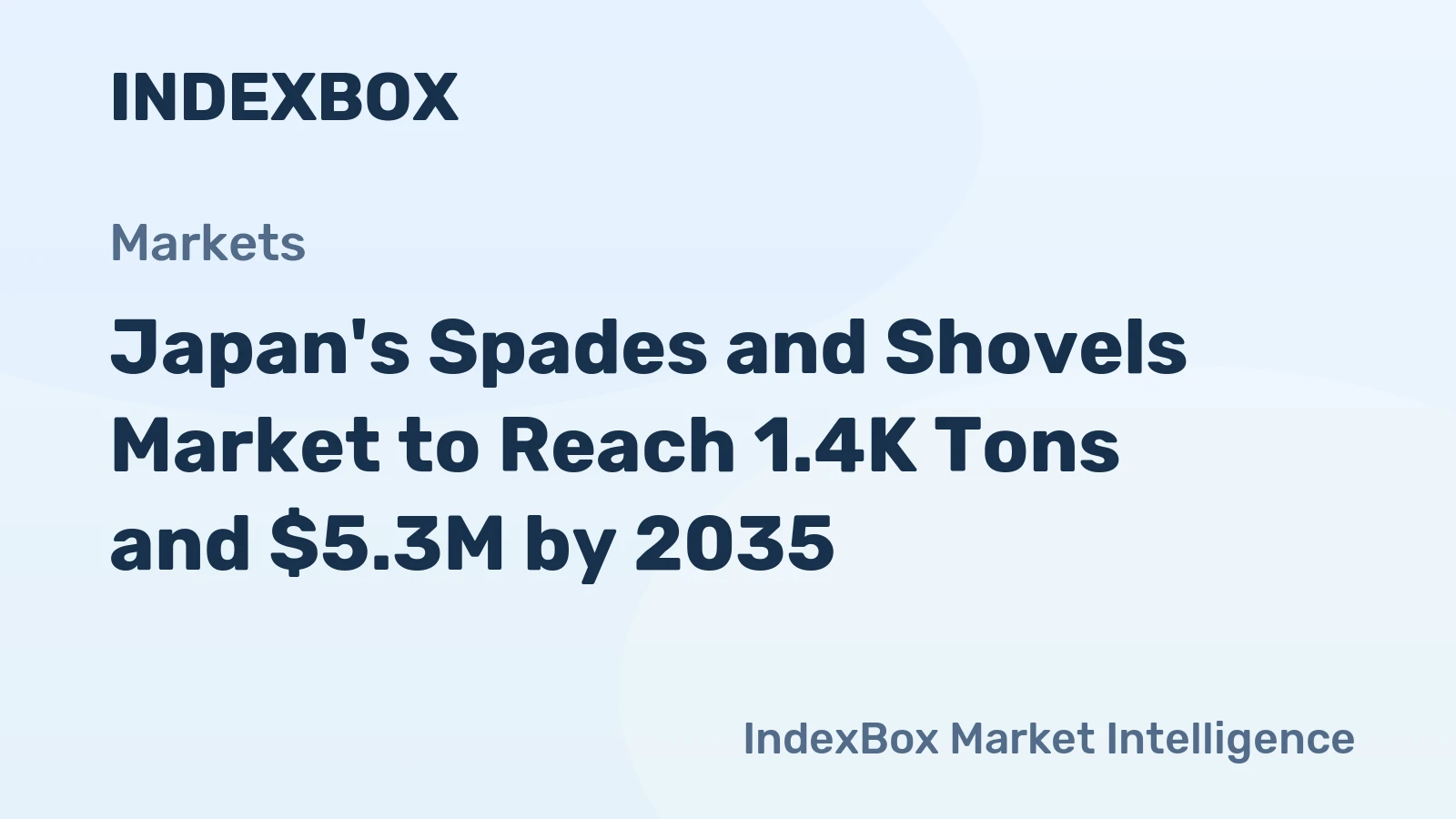 Japan's Spades and Shovels Market to Reach 1.4K Tons and $5.3M by 2035