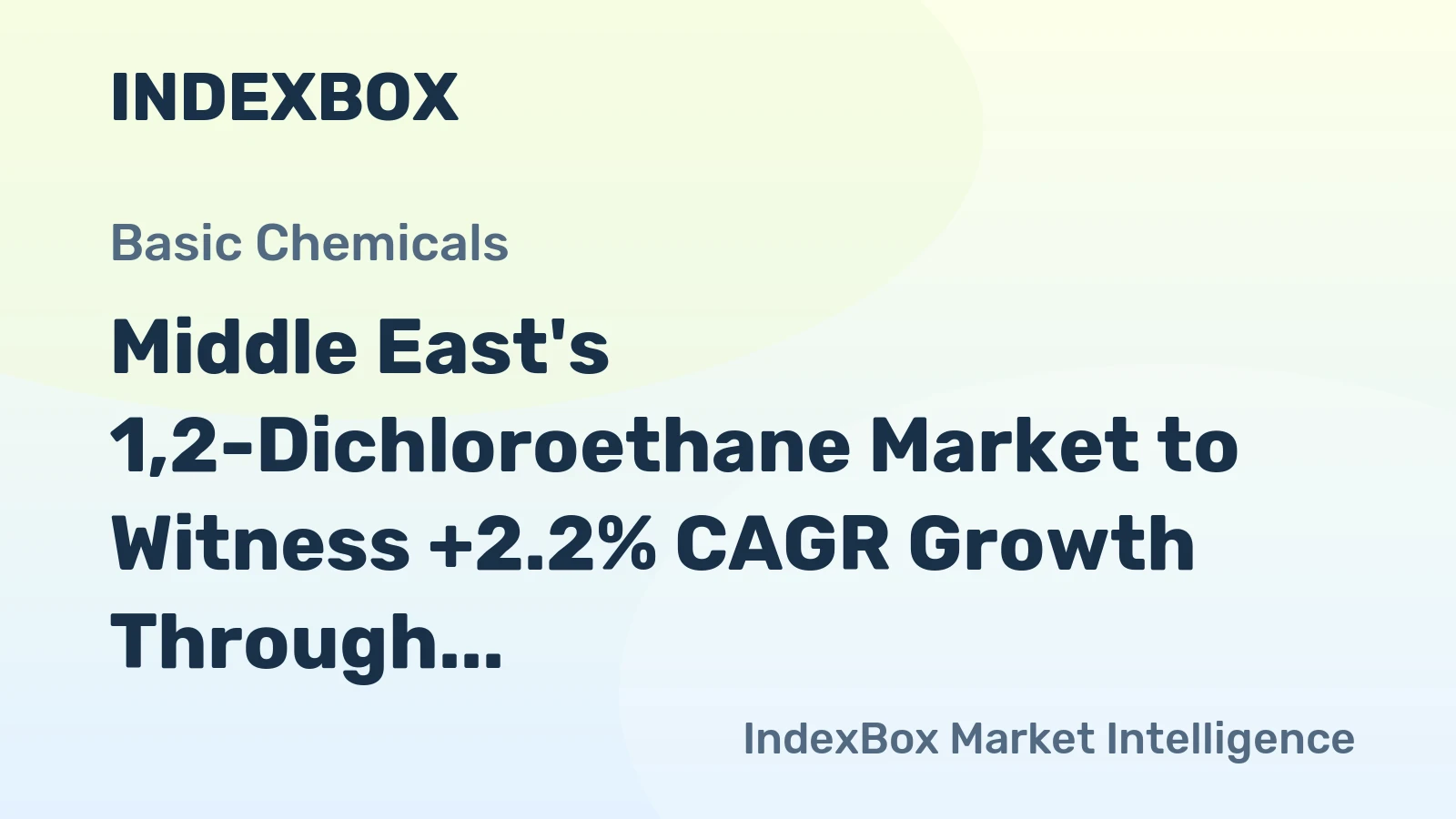 Middle East's 1,2-Dichloroethane Market to Witness +2.2% CAGR Growth Through 2035