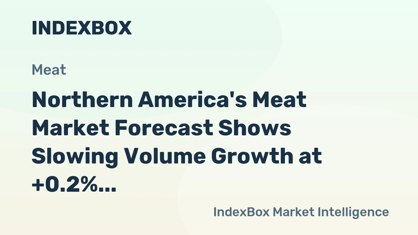 Northern America's Meat Market Forecast Shows Slowing Volume Growth at +0.2% CAGR Amid Rising Value
