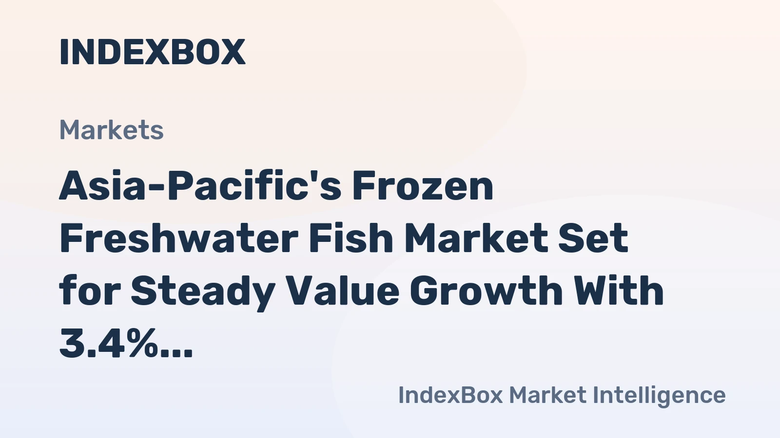 Asia-Pacific's Frozen Freshwater Fish Market Set for Steady Value Growth With 3.4% CAGR Through 2035
