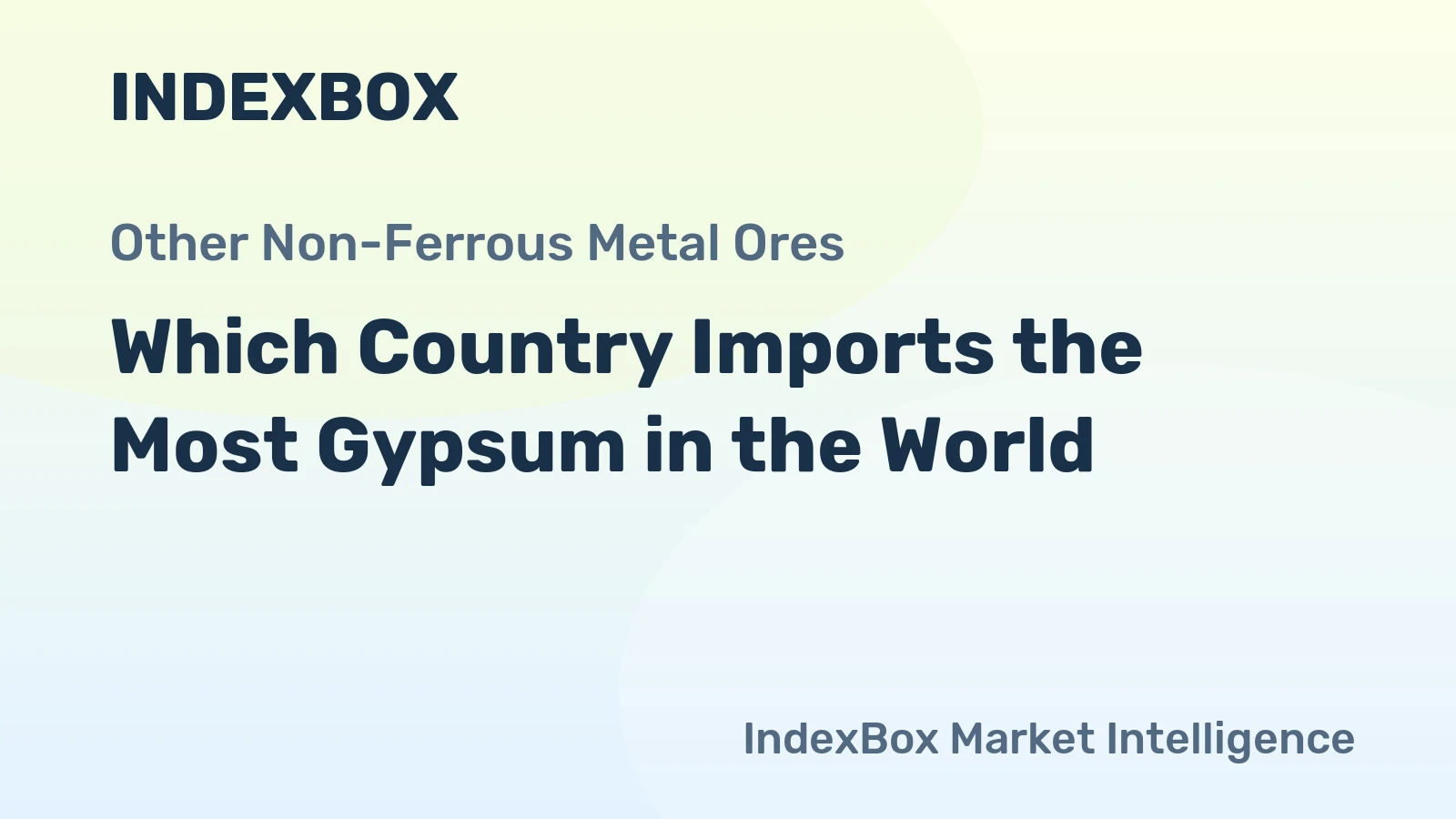 Which Country Imports the Most Gypsum in the World?