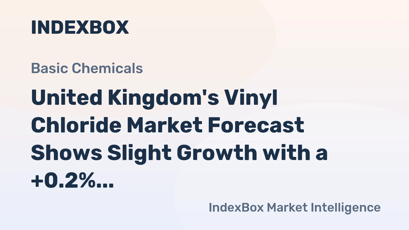 United Kingdom's Vinyl Chloride Market Forecast Shows Slight Growth with a +0.2% CAGR in Value