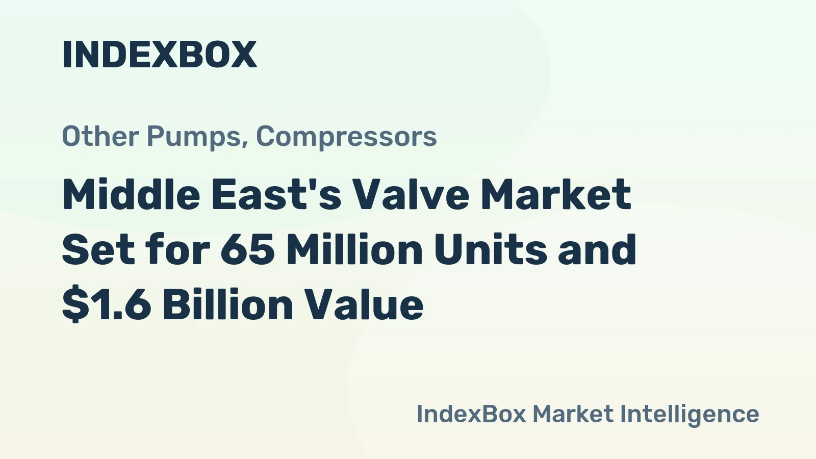 Middle East's Valve Market Set for 65 Million Units and $1.6 Billion Value