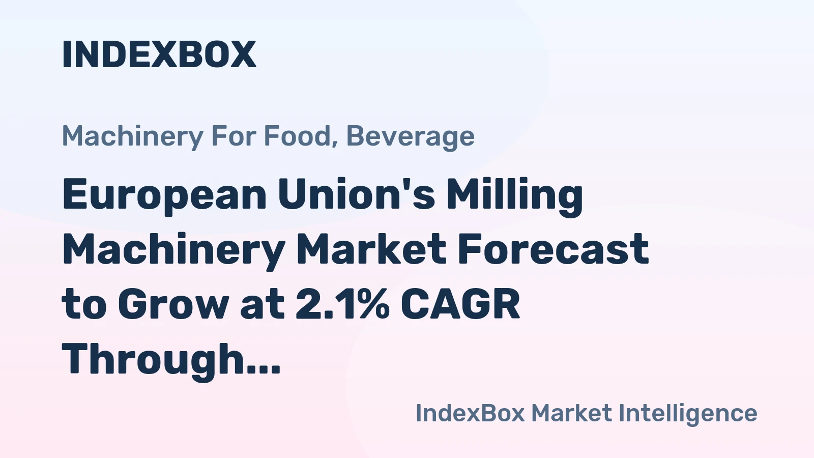 European Union's Milling Machinery Market Forecast to Grow at 2.1% CAGR Through 2035