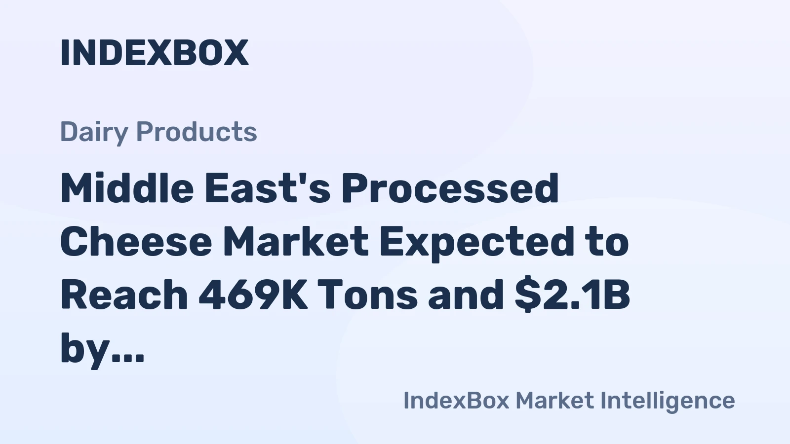 Middle East's Processed Cheese Market Expected to Reach 469K Tons and $2.1B by 2035