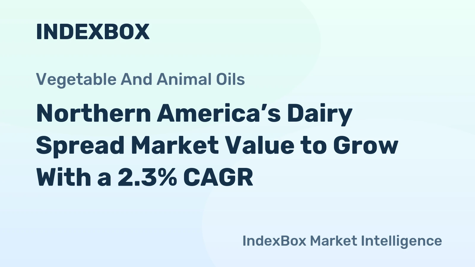 Northern America’s Dairy Spread Market Value to Grow With a 2.3% CAGR