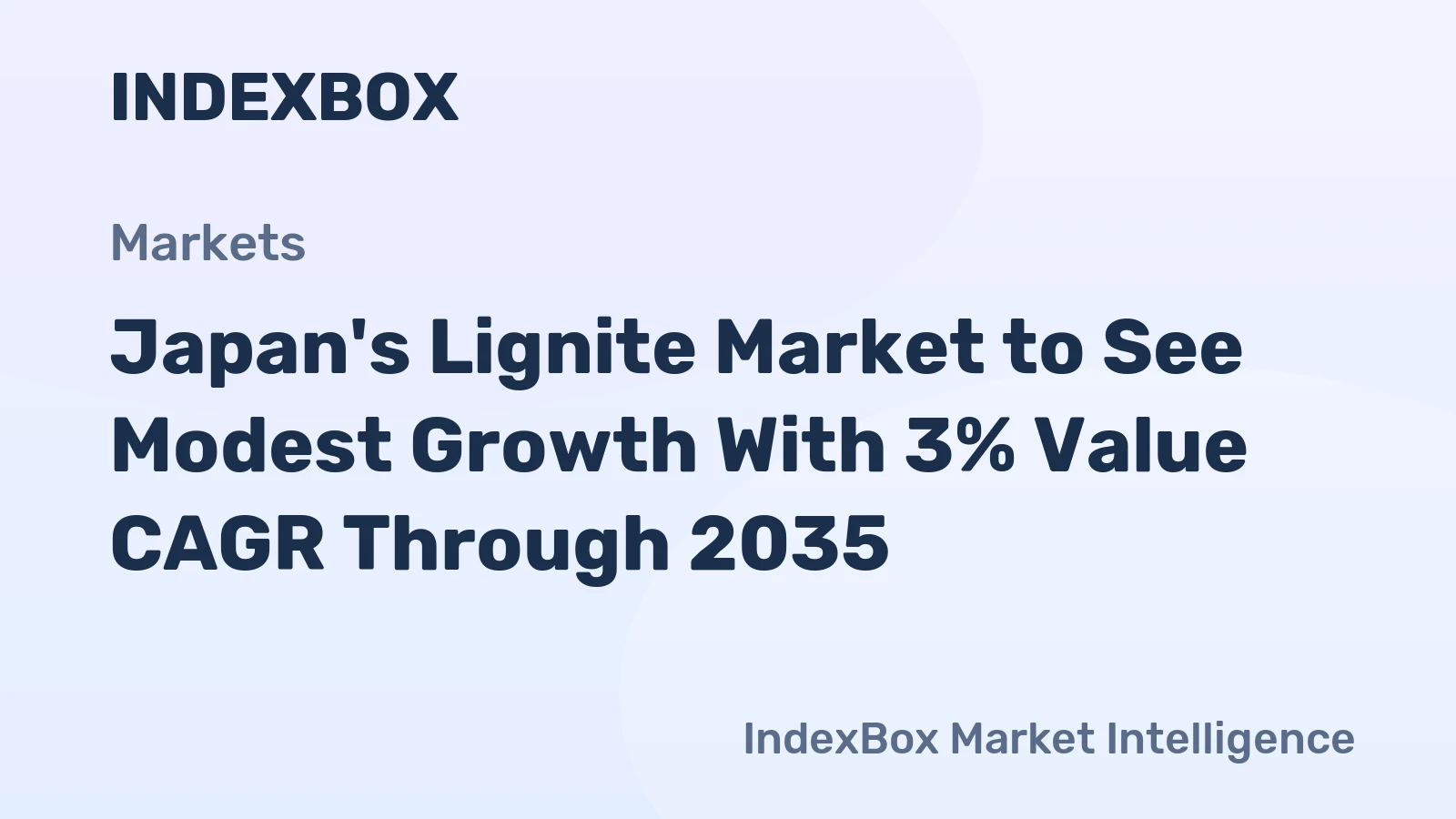 Japan's Lignite Market to See Modest Growth With 3% Value CAGR Through 2035