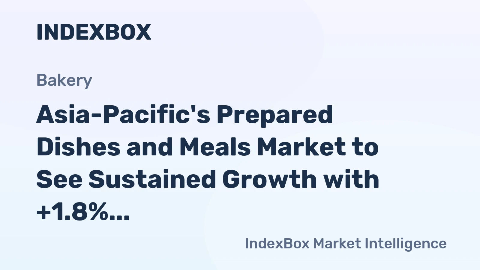 Asia-Pacific's Prepared Dishes and Meals Market to See Sustained Growth with +1.8% CAGR, Reaching $156.9B by 2035
